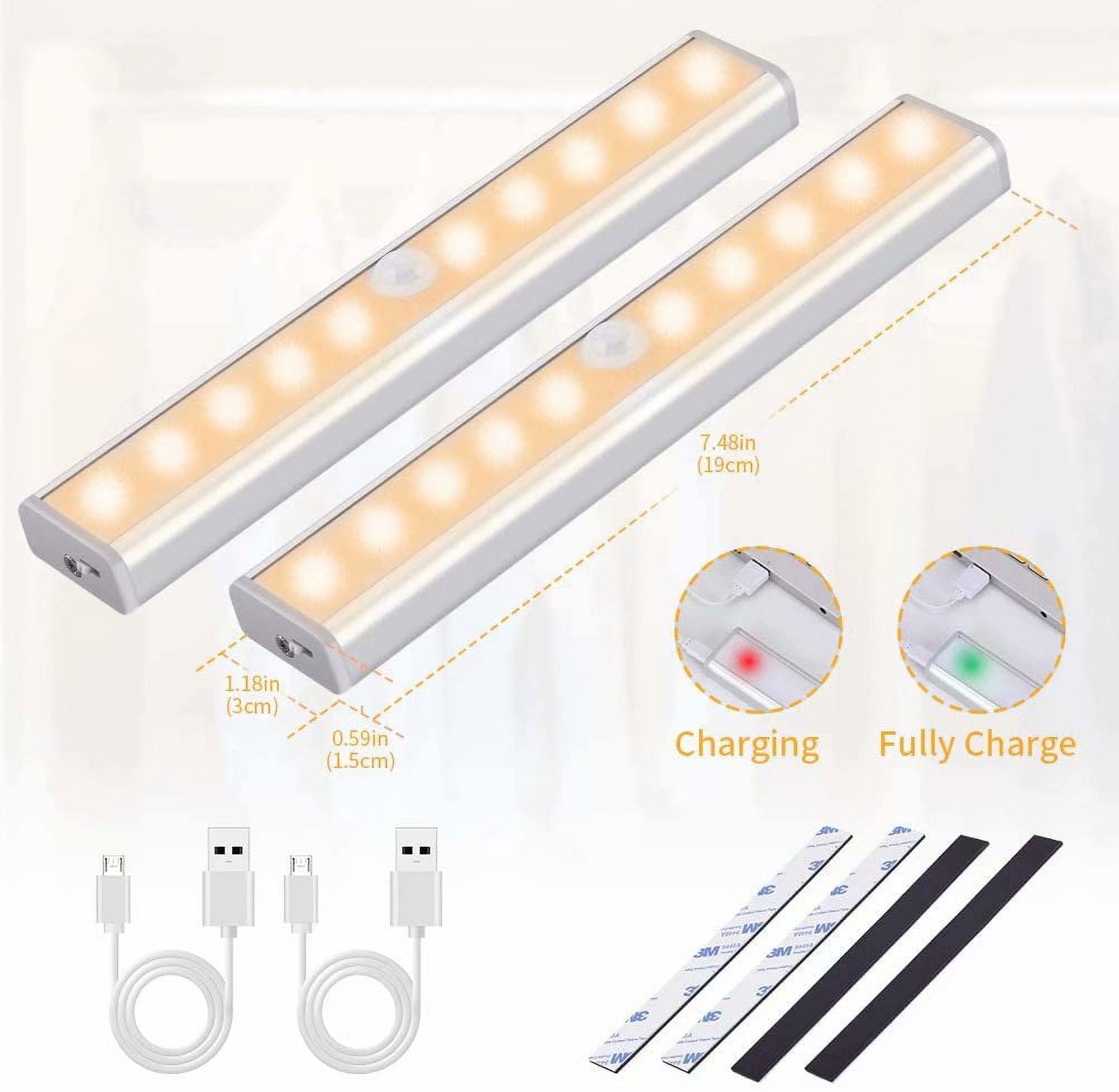 Under Cabinet Lighting, 10 Led Closet Lights Motion Sensor Indoor ...