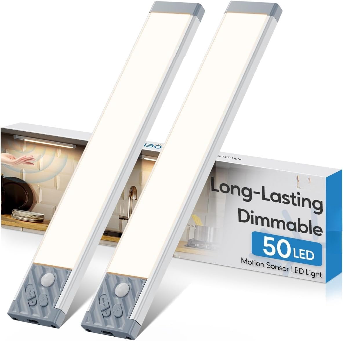 Under Cabinet Lighting 50 Closet Lights Operated Dimmable Motion Sensor ...