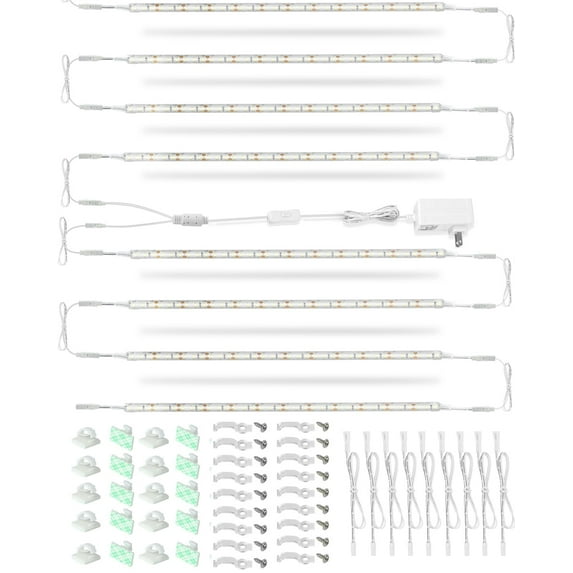 Under Cabinet Lighting, (8) Linkable 12-Inch Flexible LED Light Strips ...
