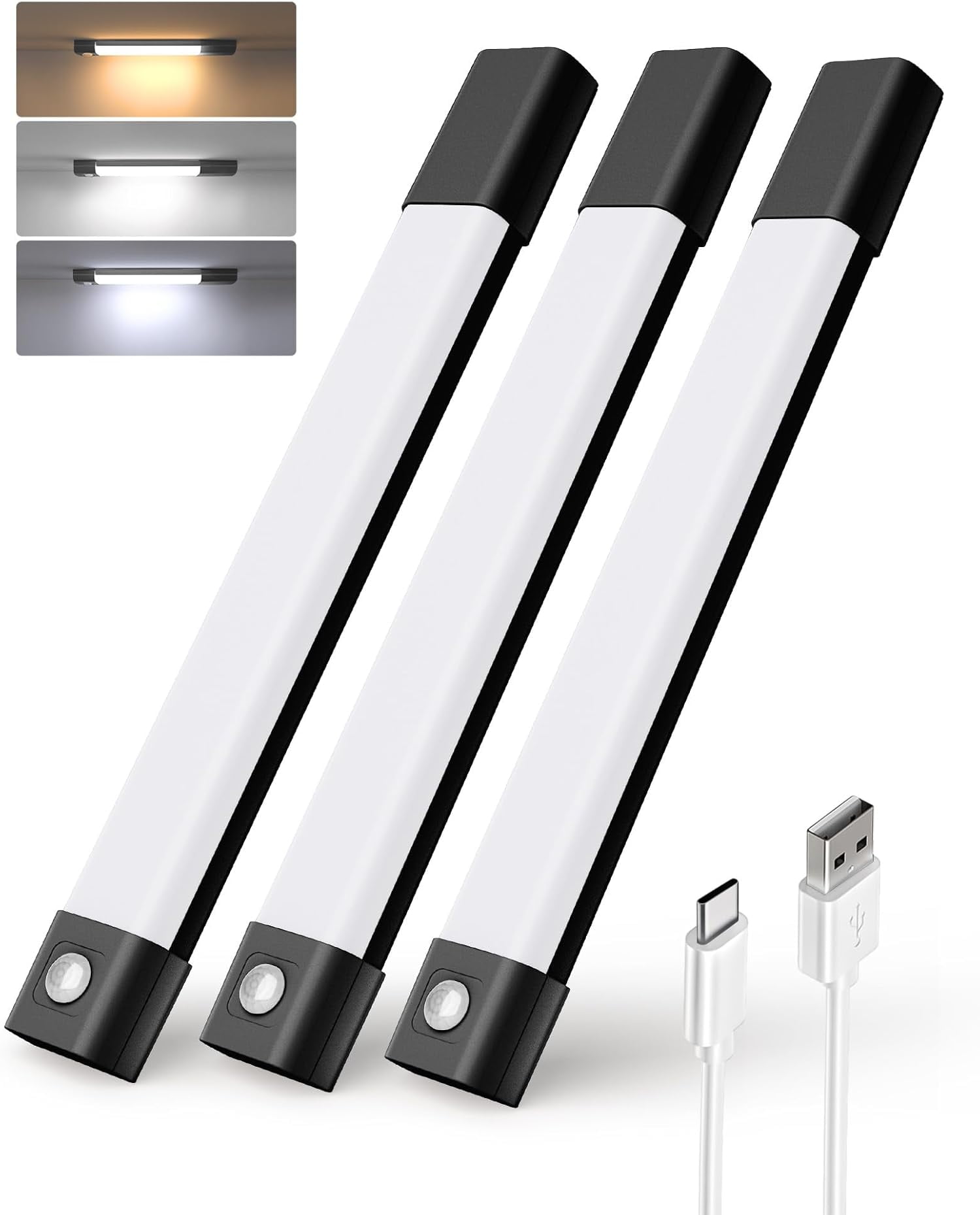 Under Cabinet Lighting, Closet Lights, 50 Motion Sensor Light, Dimmable ...