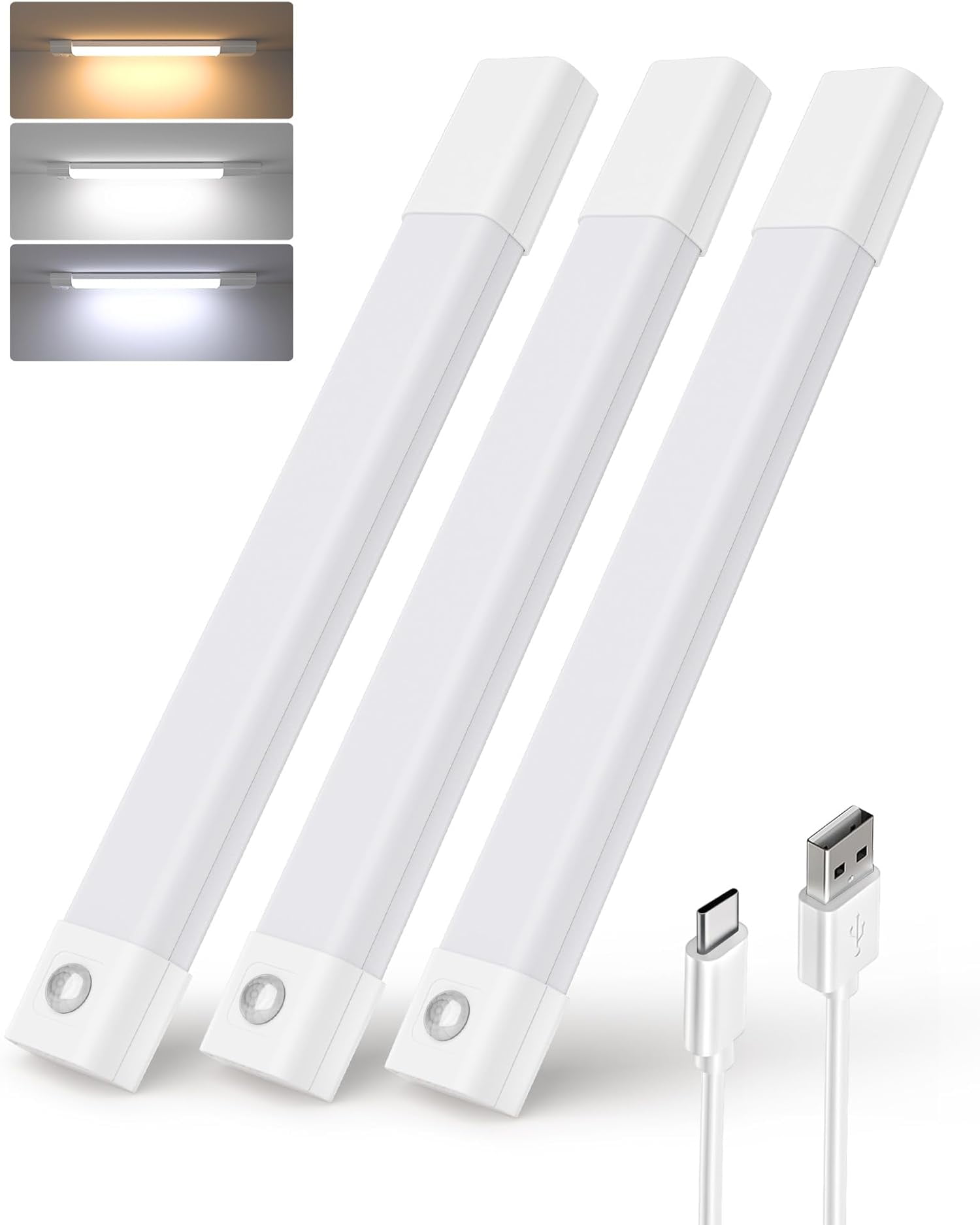 Under Cabinet Lighting, Closet Lights, 50 Motion Sensor Light, Dimmable ...