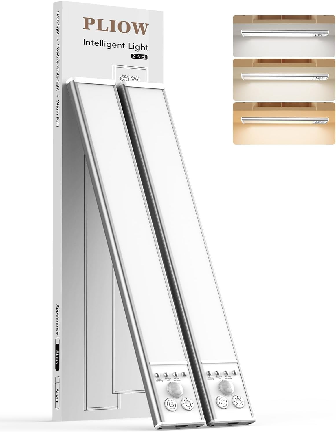 Under Cabinet Lighting, LED Motion Sensor Light Indoor with 3 Color ...