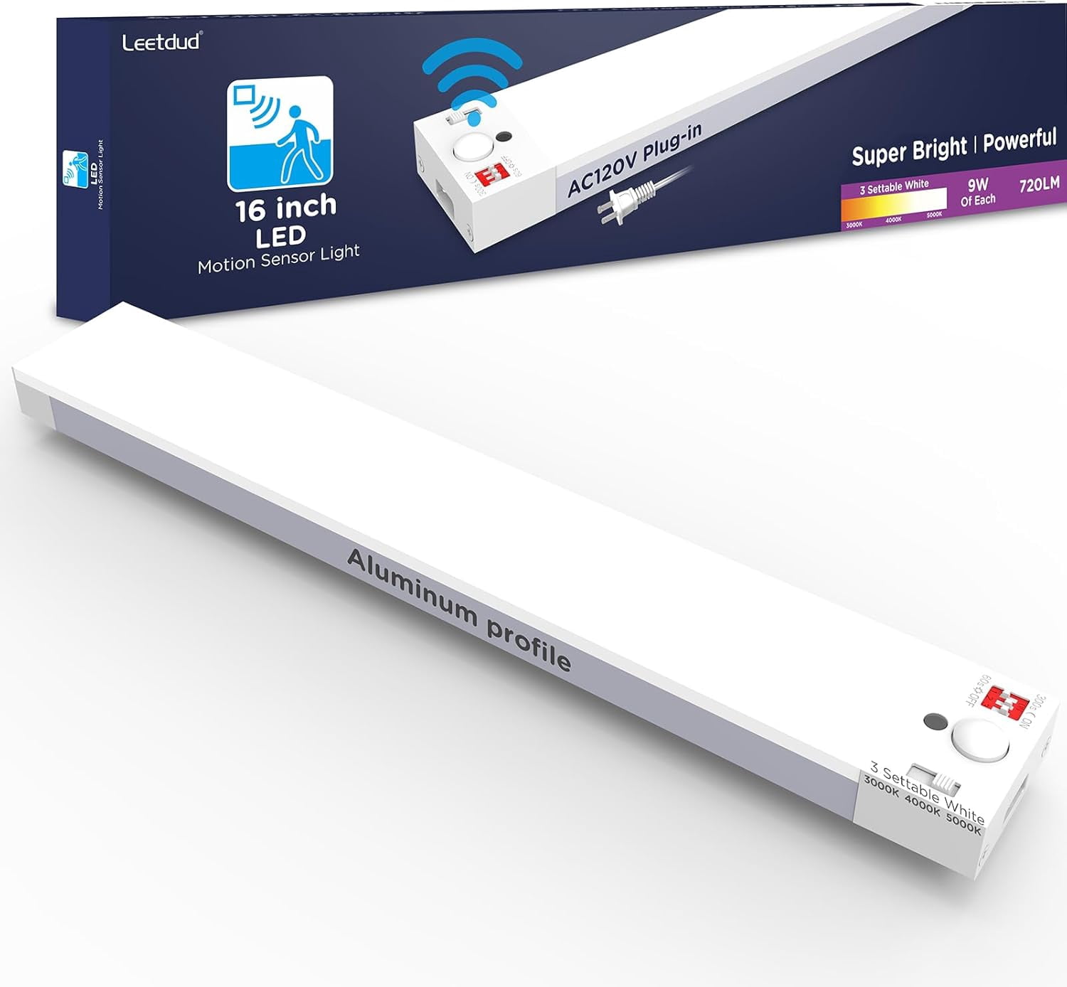 Under Cabinet Lighting Plug in 16 Inch, 120V Motion Sensor Lights ...