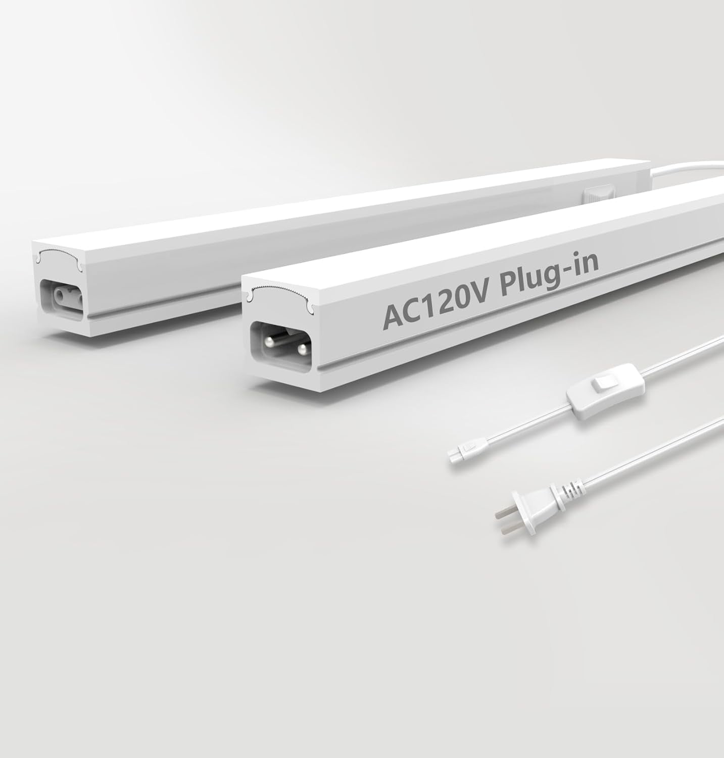 Under Cabinet Lighting Plug in, 16 Inch 2 Pcs, Linkable AC120V 3CCT ...