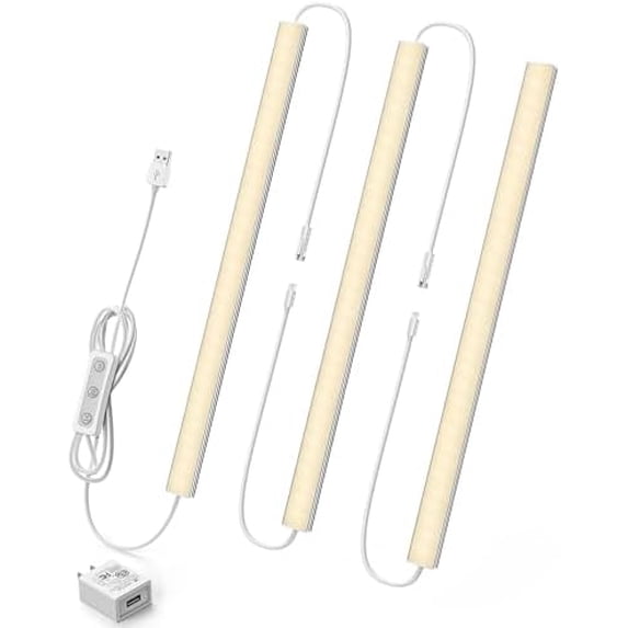 Under Cabinet Lighting Plug-in, Dimmable Under Counter Lights for ...