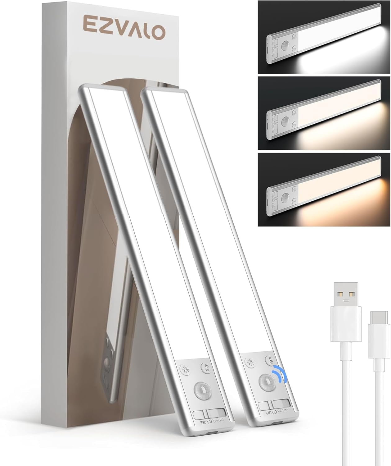 Under Cabinet Lighting Wireless, LED Motion Sensor Lights Indoor, 62 ...