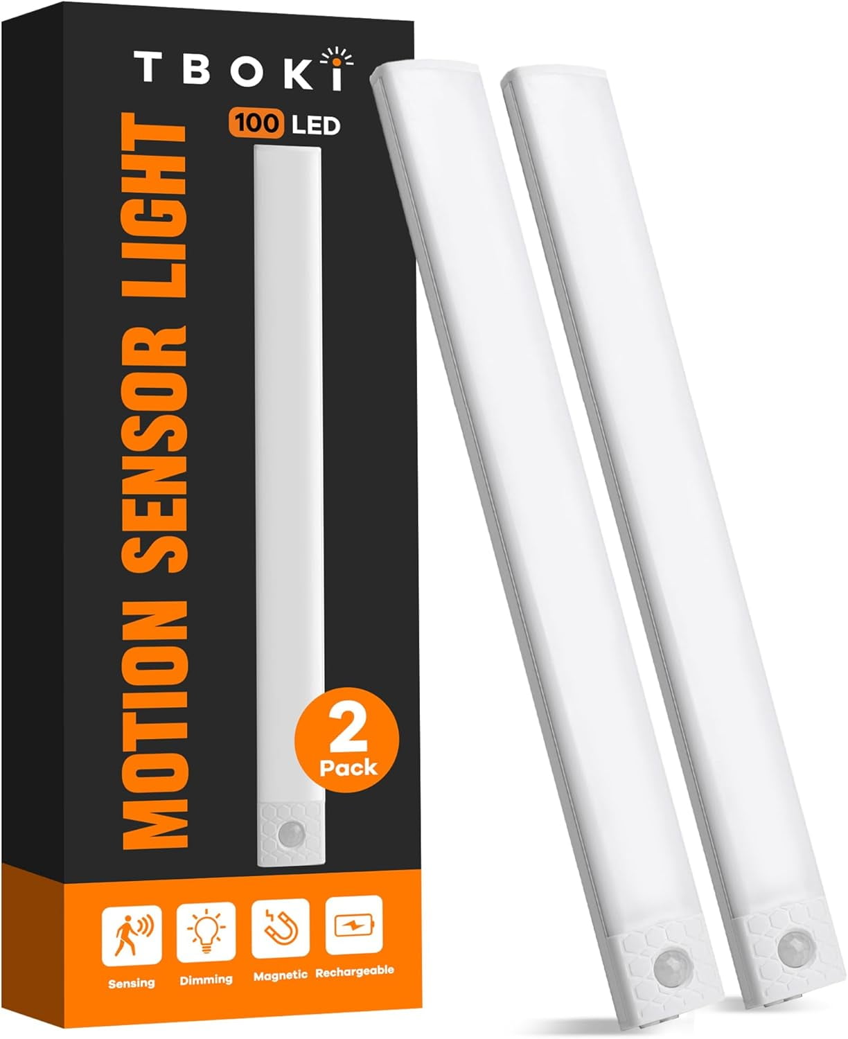 Under Cabinet Lights (2 Pack, 16 Inches), 100 LED Rechargeable Under ...