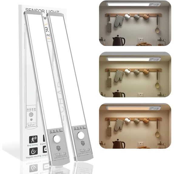 Under Cabinet Lights,52 Operated Motion Sensor Light Indoor,1500mAh ...
