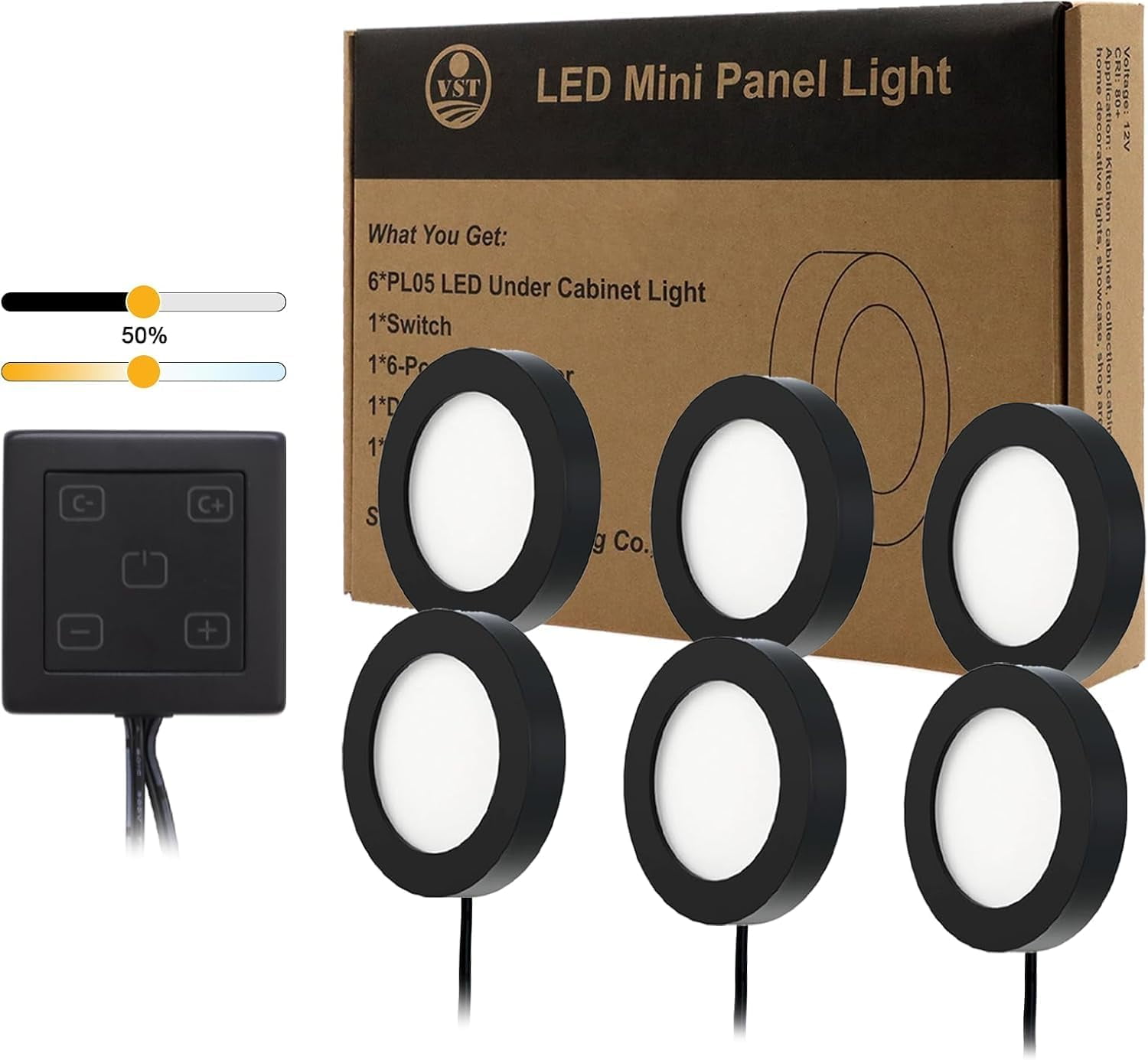 Under Cabinet Lights CCT 3000K-6000K, Puck Lights Color Temperature and ...