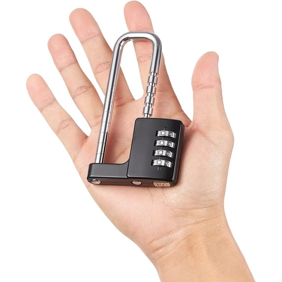 Cabinet Lock Combination Padlock Stainless Steel Gym Locker Lock Adjustable Shackle for Outdoor ...