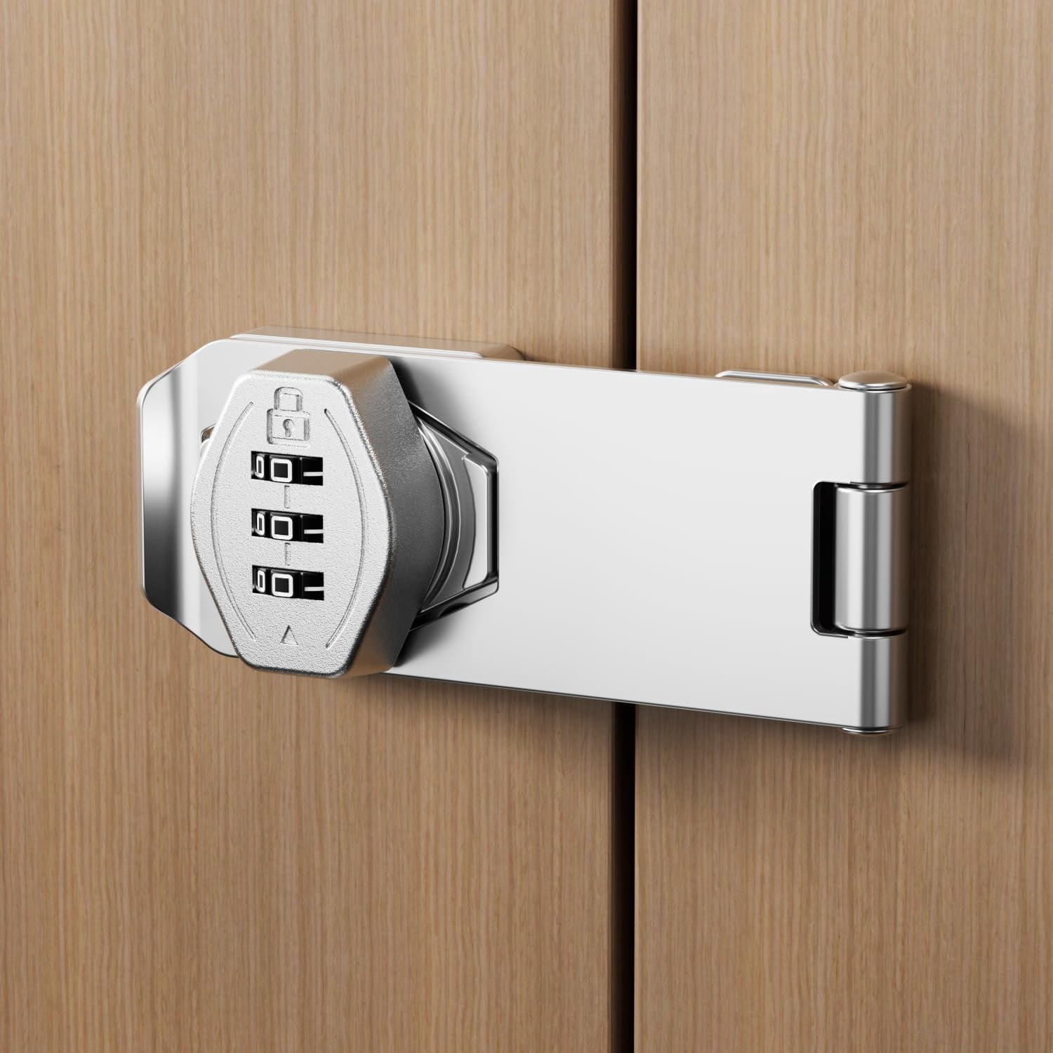 Cabinet Lock Keyless 3-Digit Password Combination Code Hasp Latch Lock ...