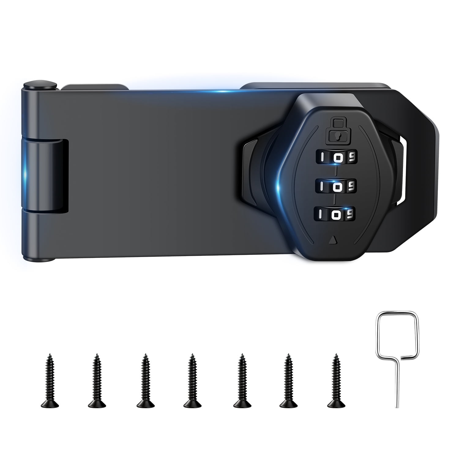 Cabinet Lock Keyless,3-Digit Password Hasp Locks - Cabinet Locks with ...