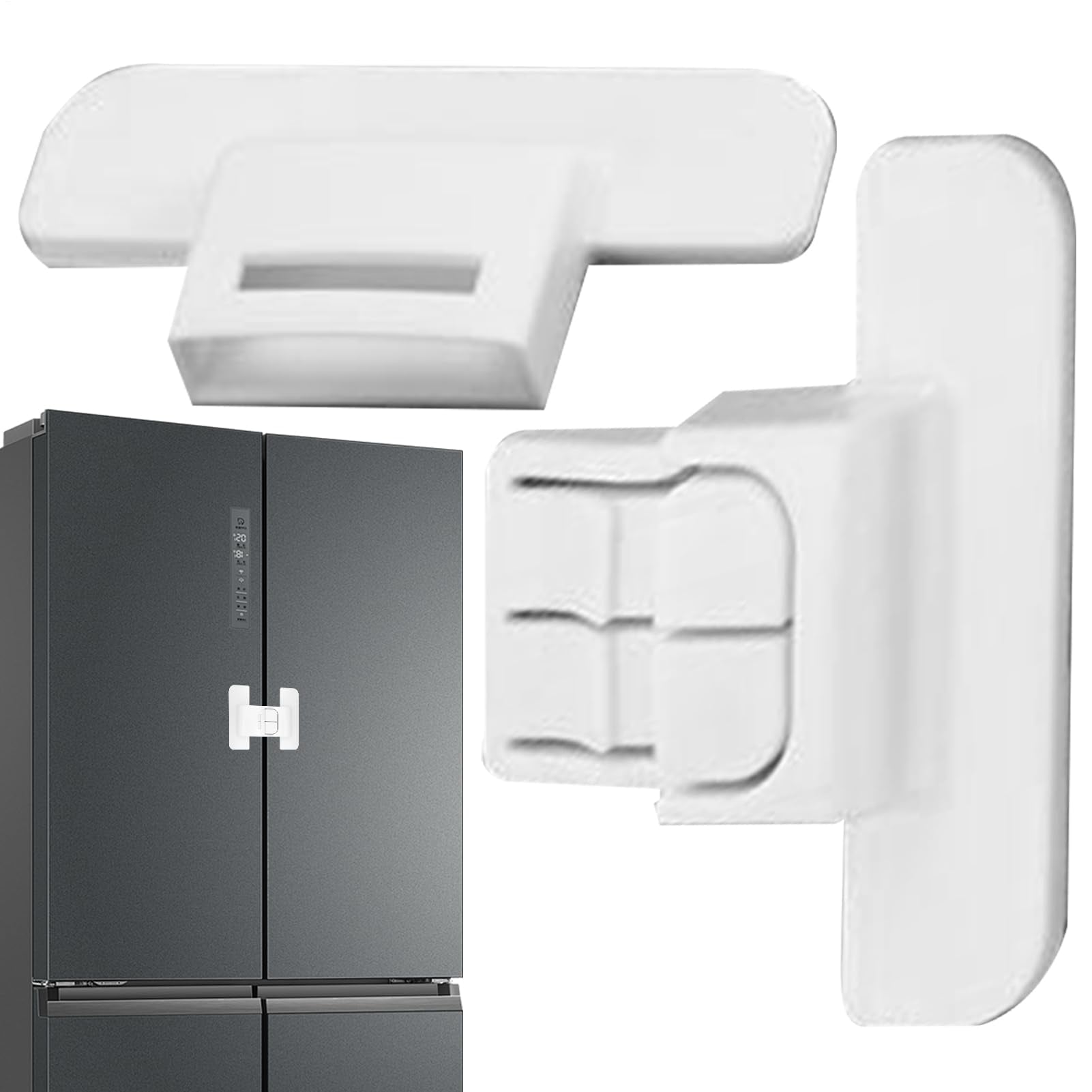 Cabinet Lock System - Double Buckle Adhesive Closer, Door Safety Device ...