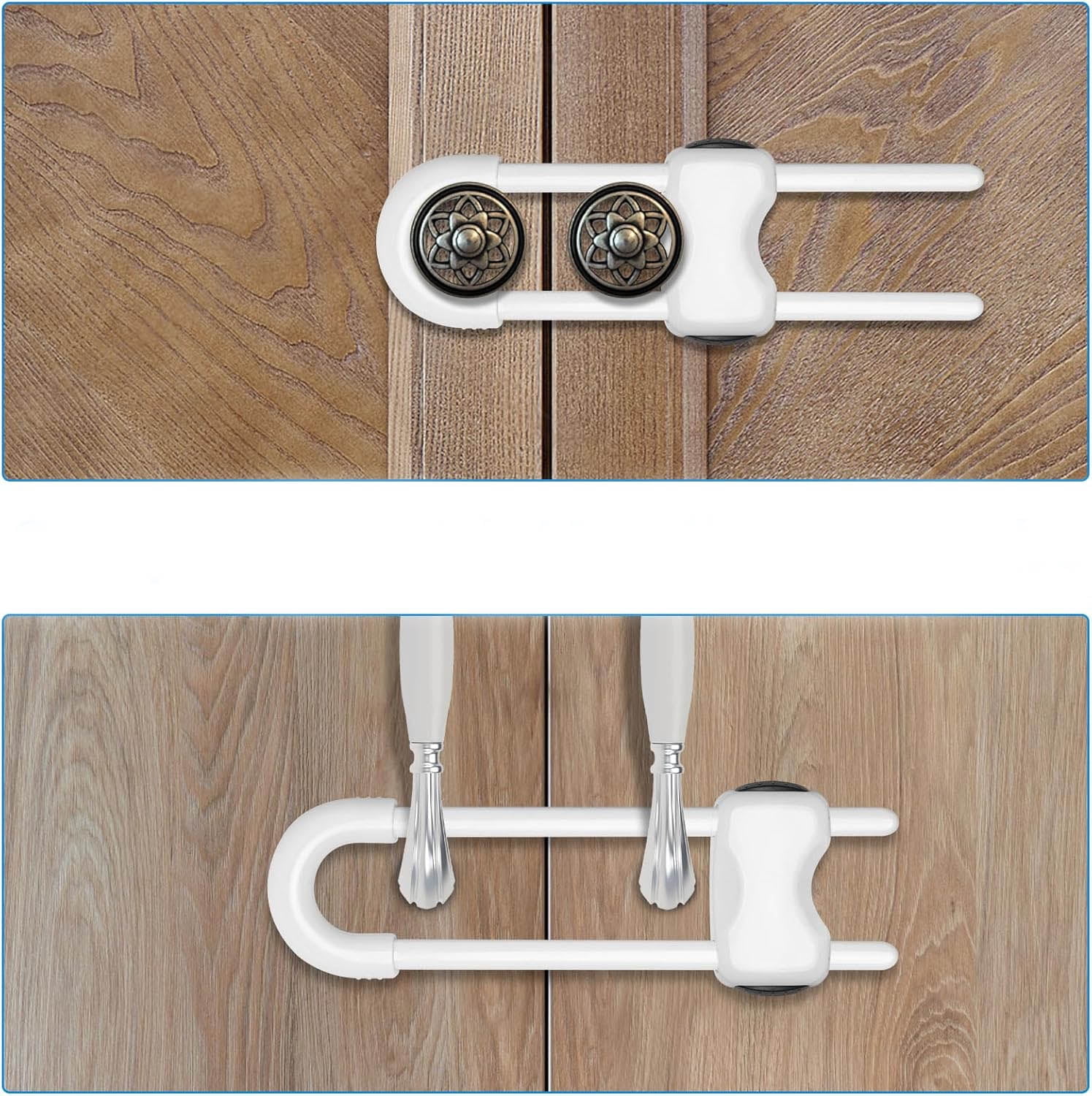 Cabinet Locks, Adjustable U Shaped Locks for Cabinets and Drawers ...