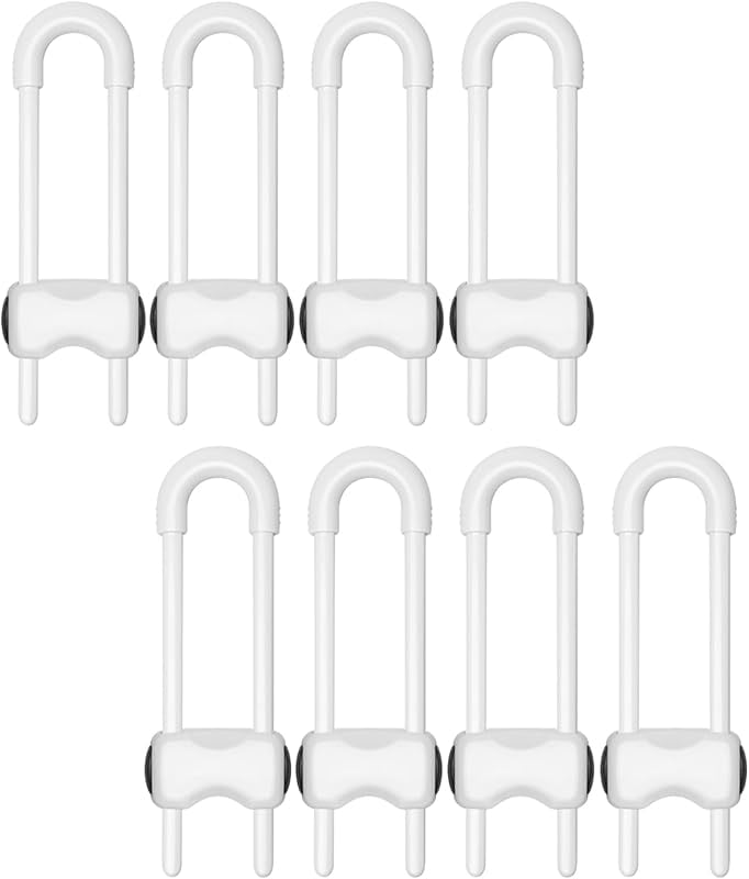 Cabinet Locks for Babies,Child Proof Cabinet Locks,4 Pack U-Shaped Baby ...