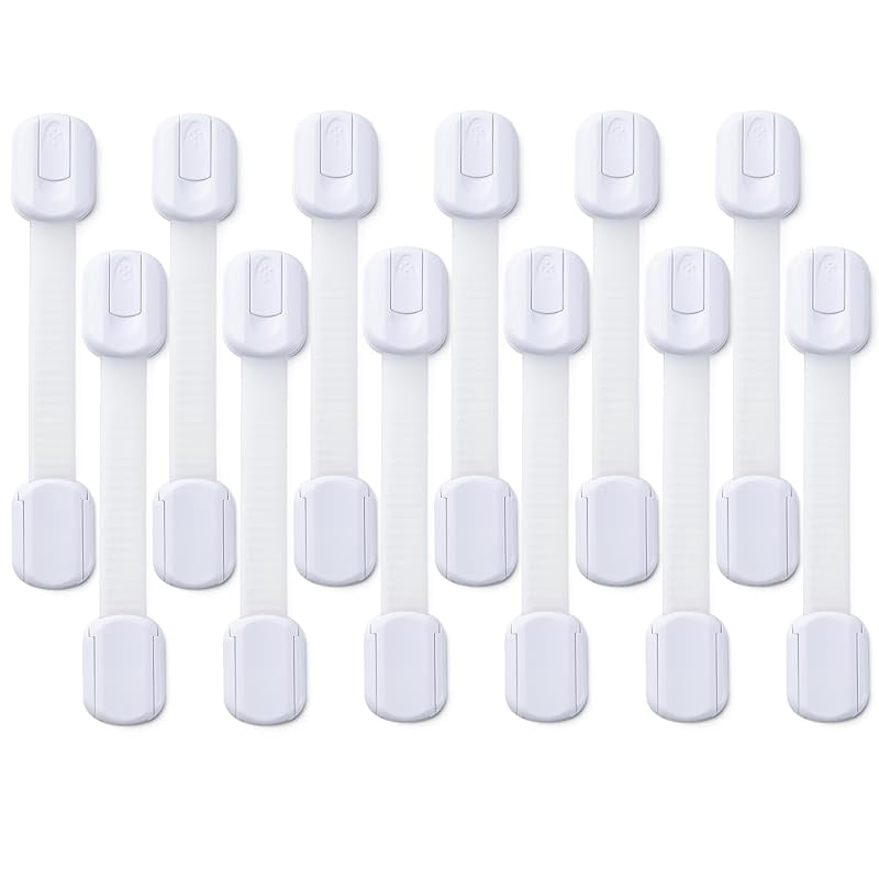 Cabinet Locks Baby Proofing -（8 Pack） Child Proof Cabinet Locks，Fridge ...