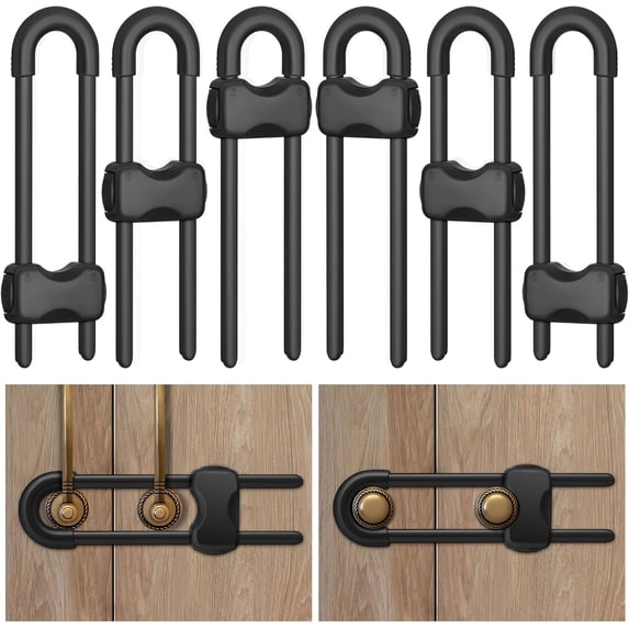 Cabinet Locks Baby Proofing,Child Proof Cabinet Locks,6 Pack Adjustable ...