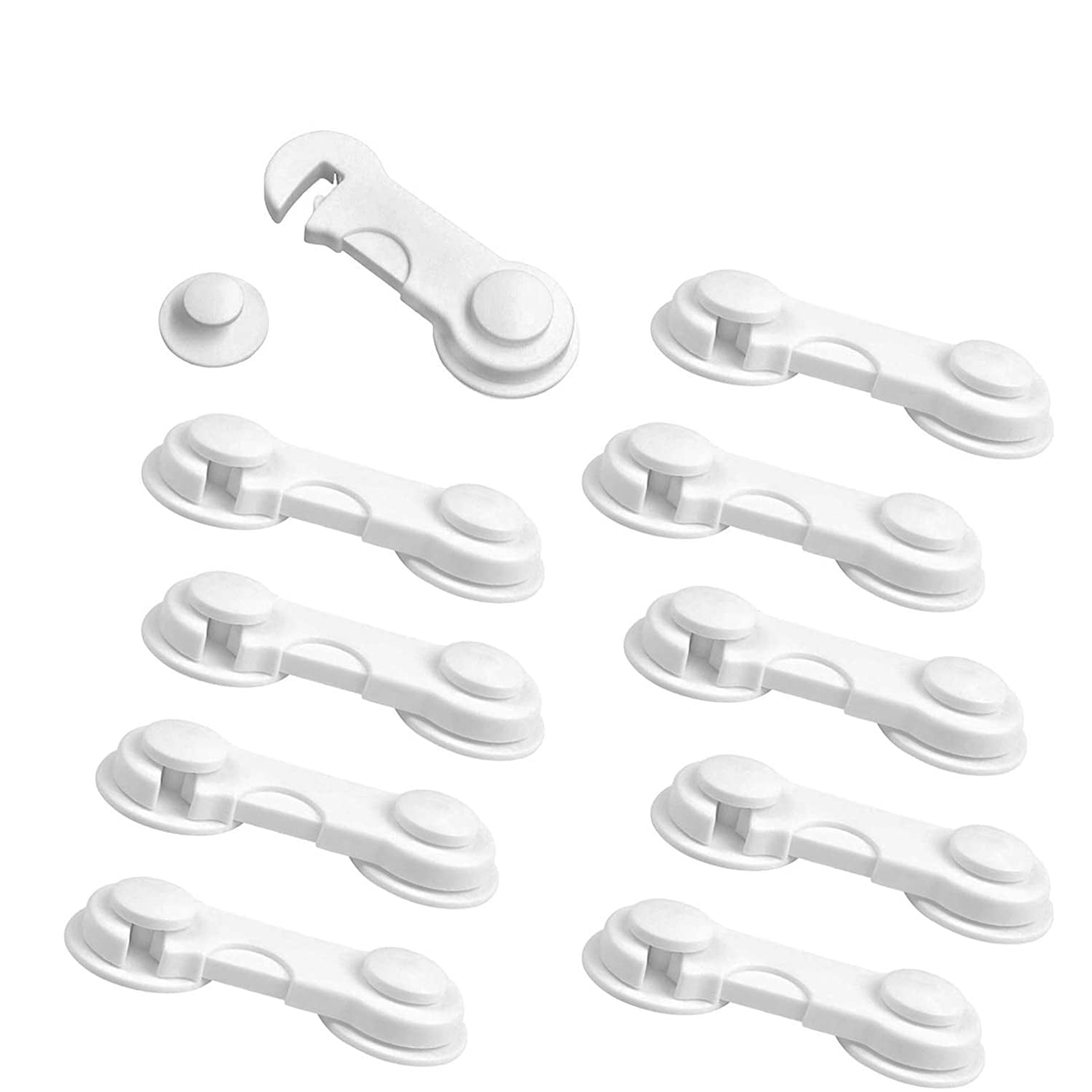 Cabinet Locks - Child Safety Locks 10 Pack - Baby Safety Cabinet Locks ...