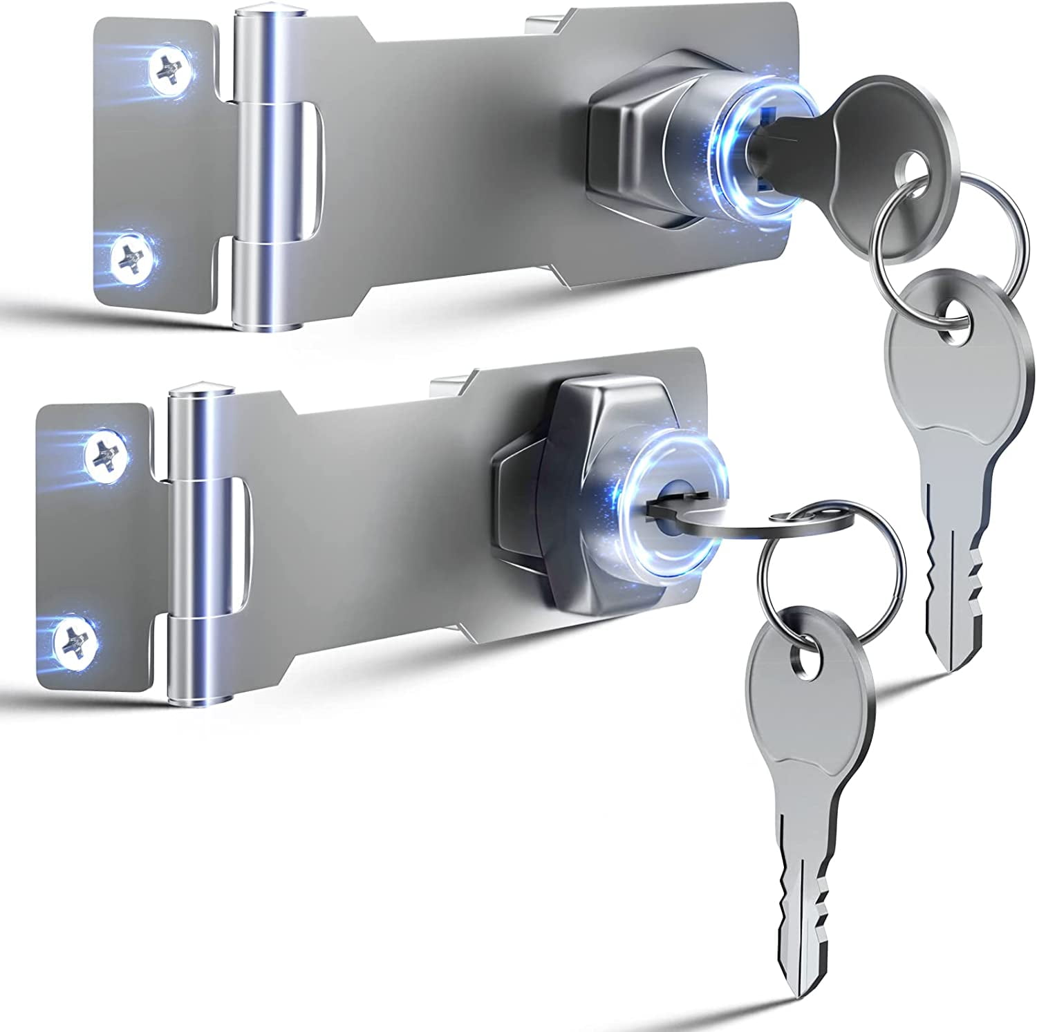 Cabinet Locks with Keys Door Latch - Hasp Lock for Drawers Cabinets ...