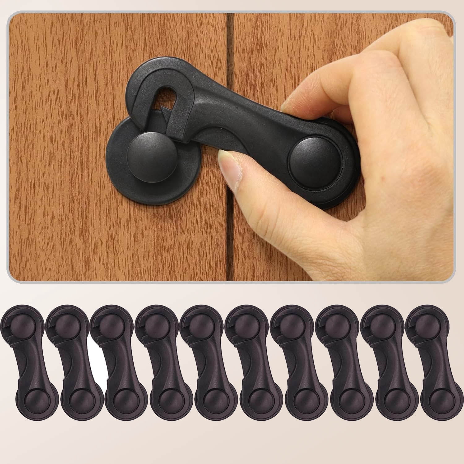 Cabinet Locks with Adhesive for Drawer, Cupboard, Closet and Pantry ...