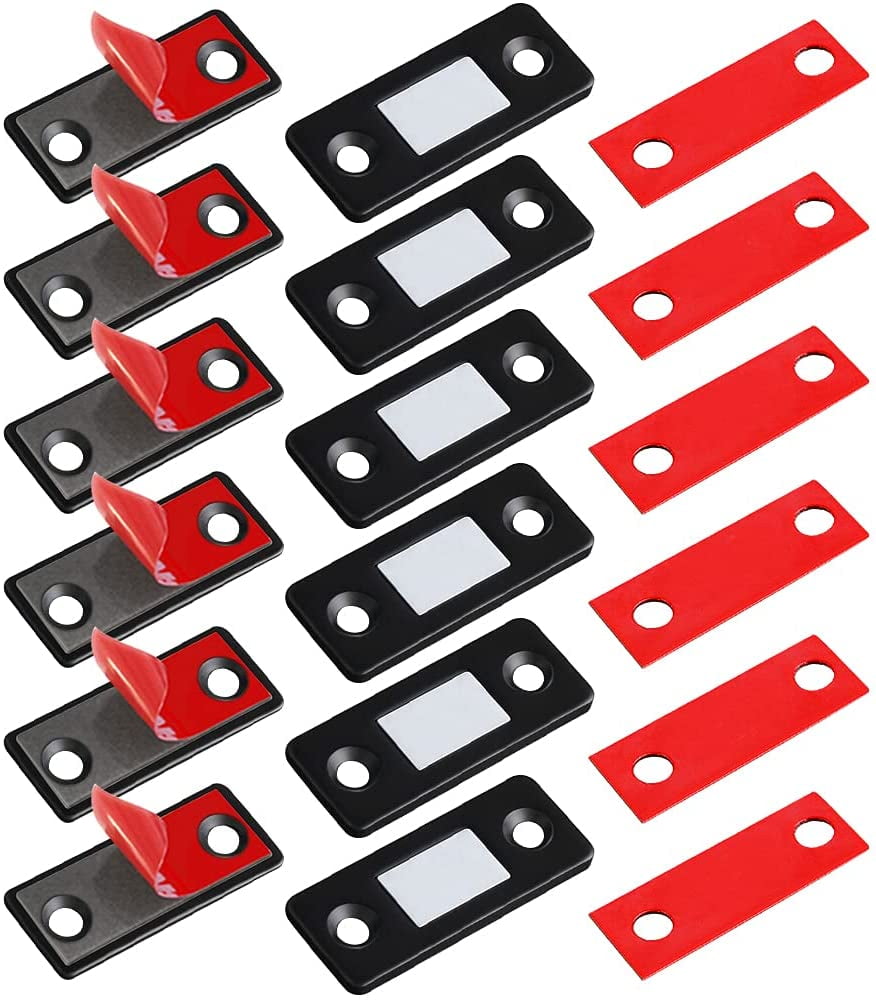 Cabinet Magnetic Catch 6 Pack Ultra Thin Cabinet Door Magnets Stick on ...