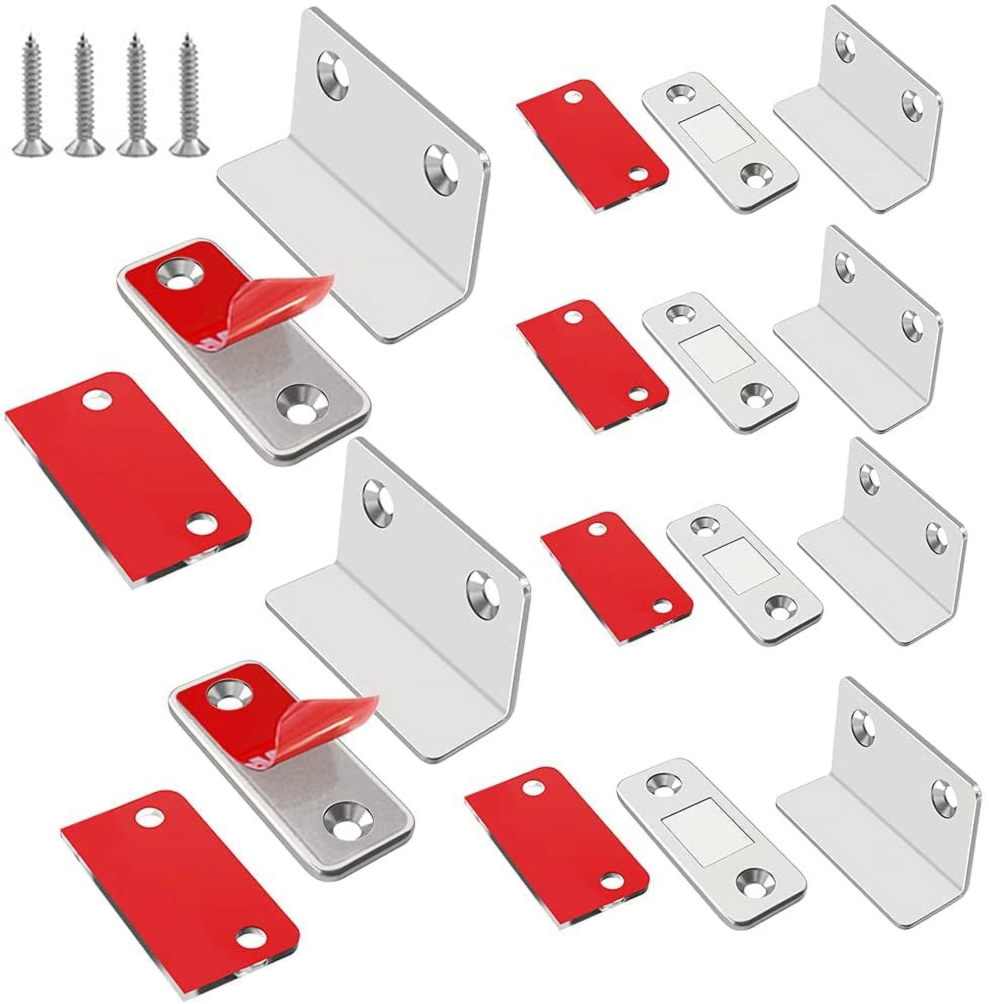 Cabinet Magnetic Catch L-Shaped 6 Pack Ultra Thin Cabinet Door Magnetic ...