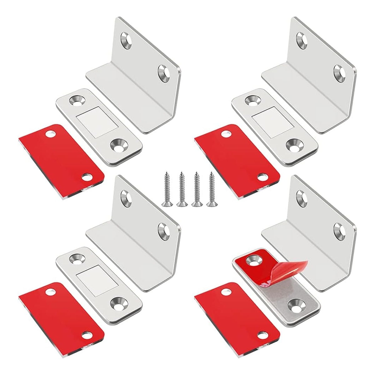 Cabinet Magnetic Catch, L-Shaped Drawer Magnets with Ultra Thin Design ...
