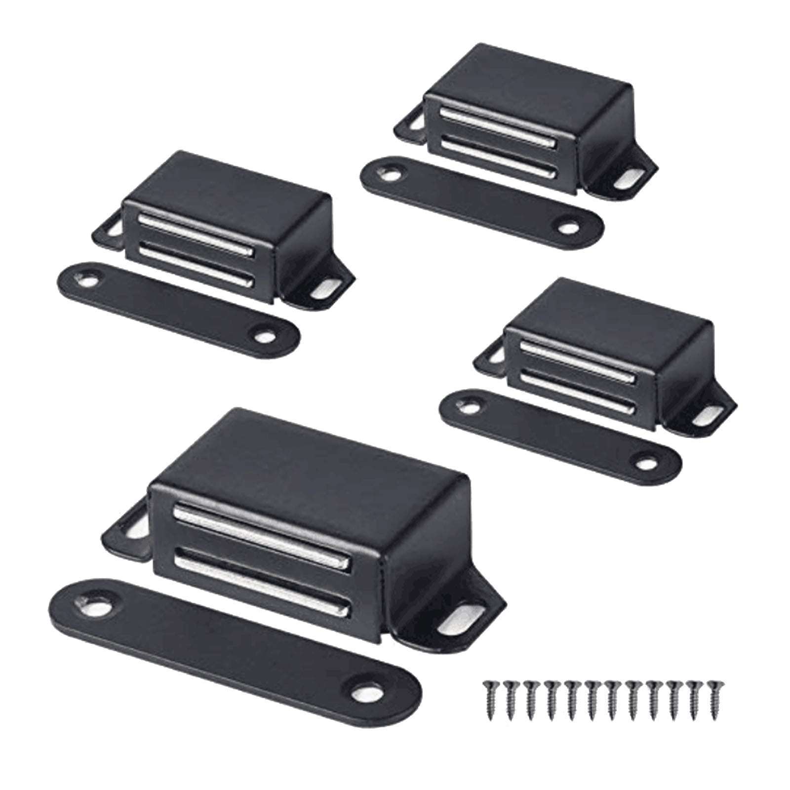 Cabinet Magnets Strong Magnetism 30 Pounds Black Stainless Steel Easy ...