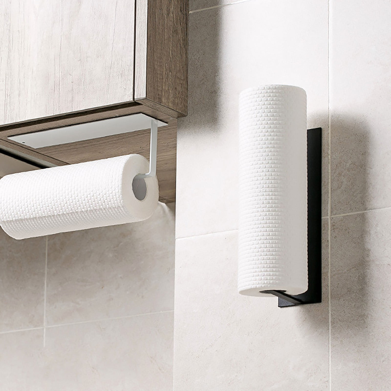 Cabinet Mounted Under The Paper Towel Rack Wall Hanging Self Adhesive ...