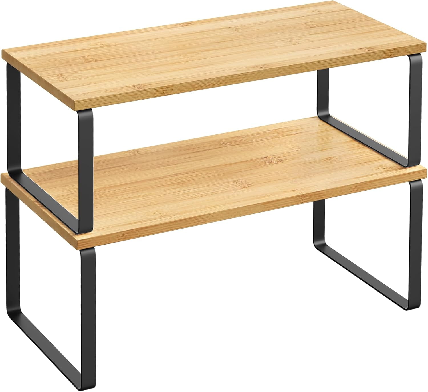 Cabinet Organizer, Set of 2 Kitchen Countertop Shelves,Storage Racks ...