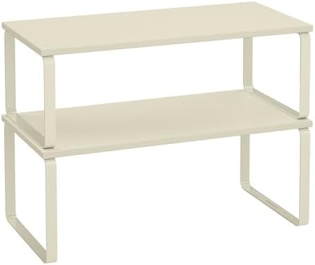 Cabinet Organizer Shelf, Set of 2 Kitchen Counter Shelves, Kitchen ...