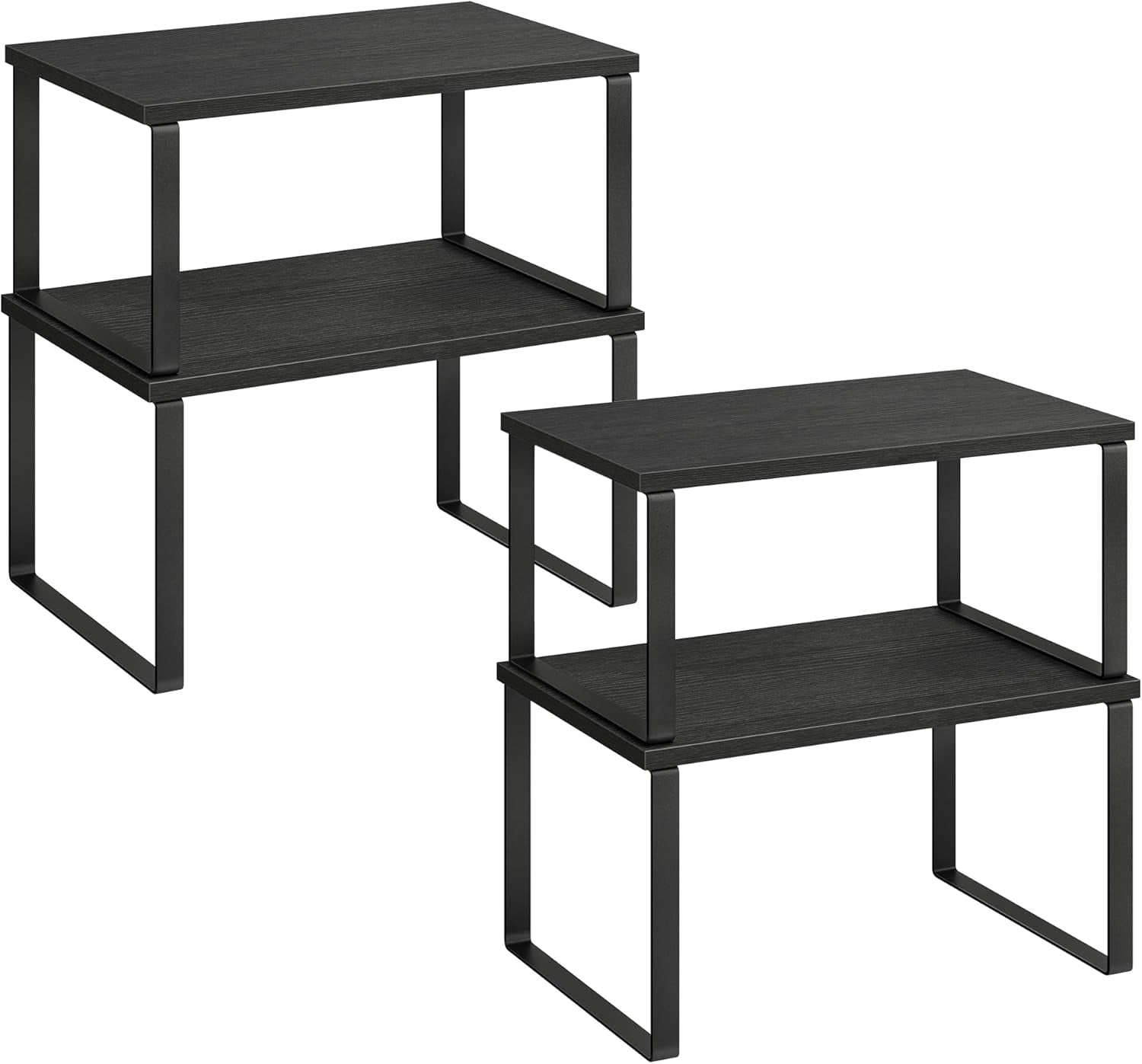 Cabinet Organizer Shelf, Set of 4 Kitchen Counter Shelves, Kitchen ...