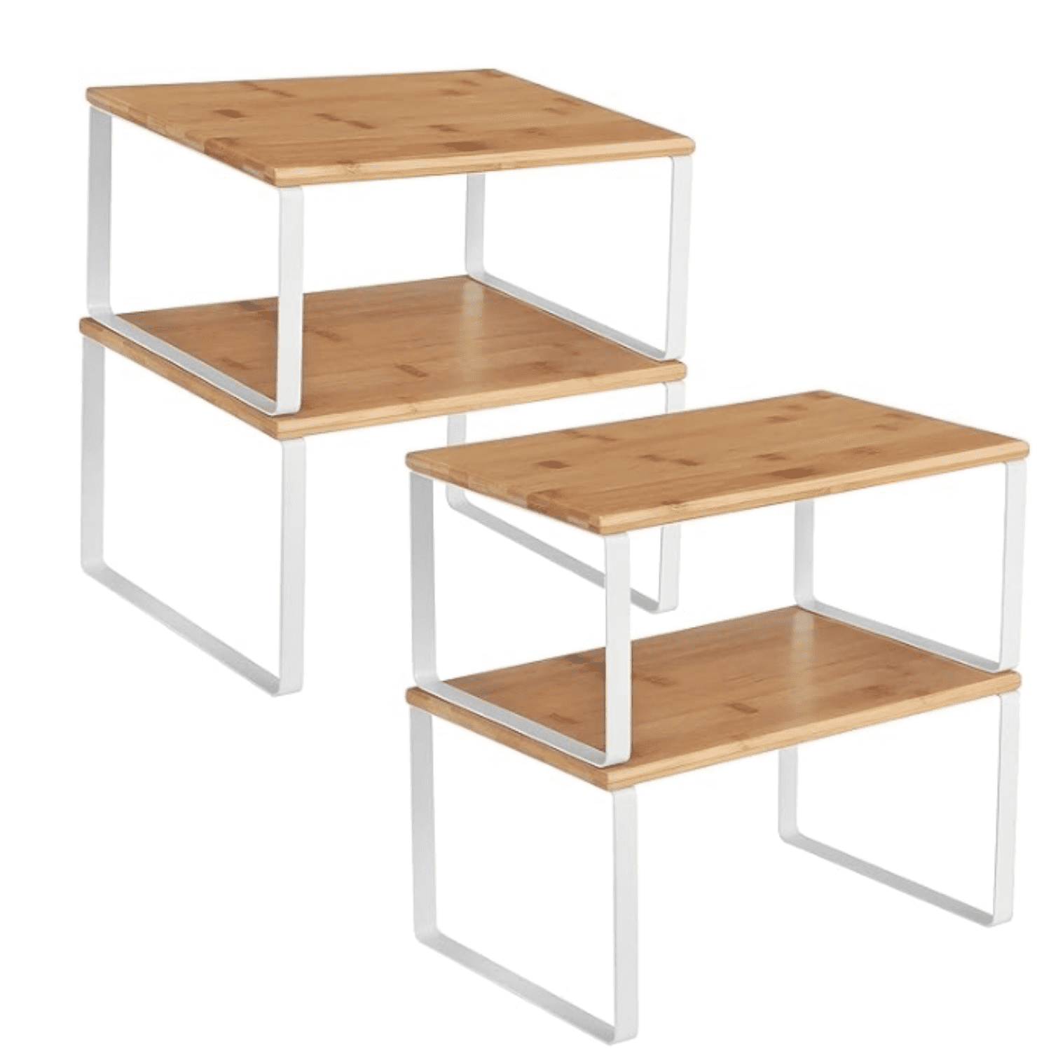 Cabinet Organizer Shelf, Set of 4 Kitchen Counter Shelves, Kitchen ...