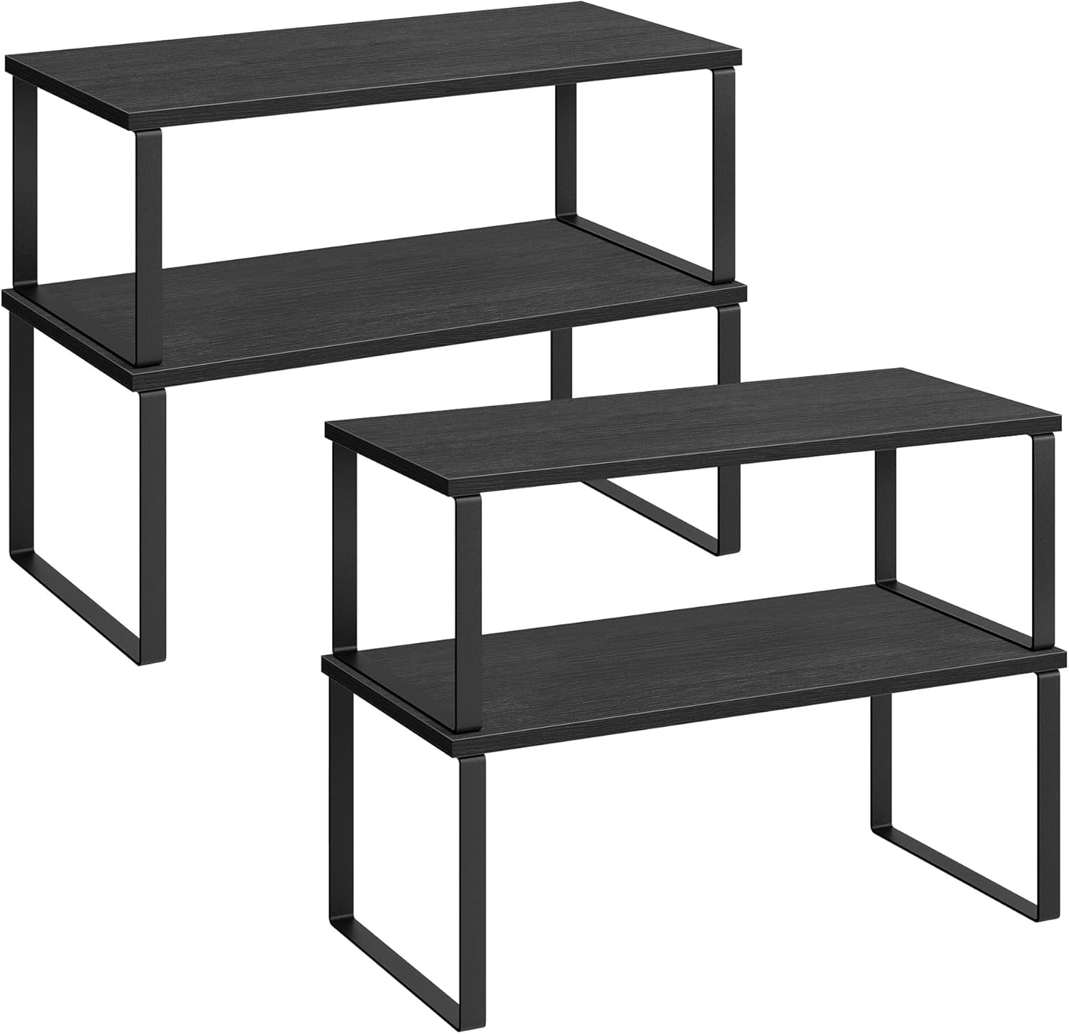 Cabinet Organizer Shelf, Set of 4 Kitchen Counter Shelves, Kitchen ...