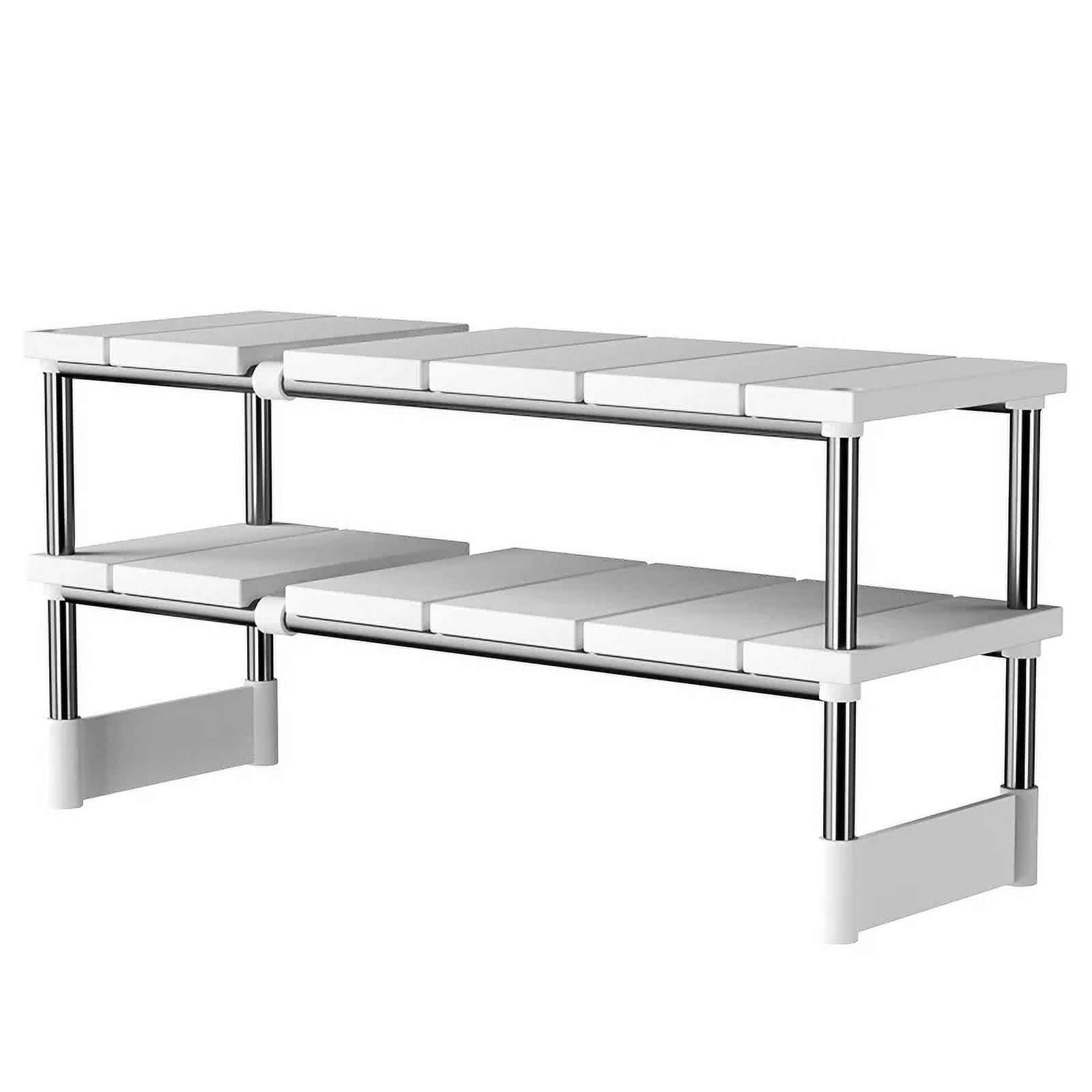 Cabinet Organizer Shelves, Stackable Kitchen Counter Shelves, Cabinet ...