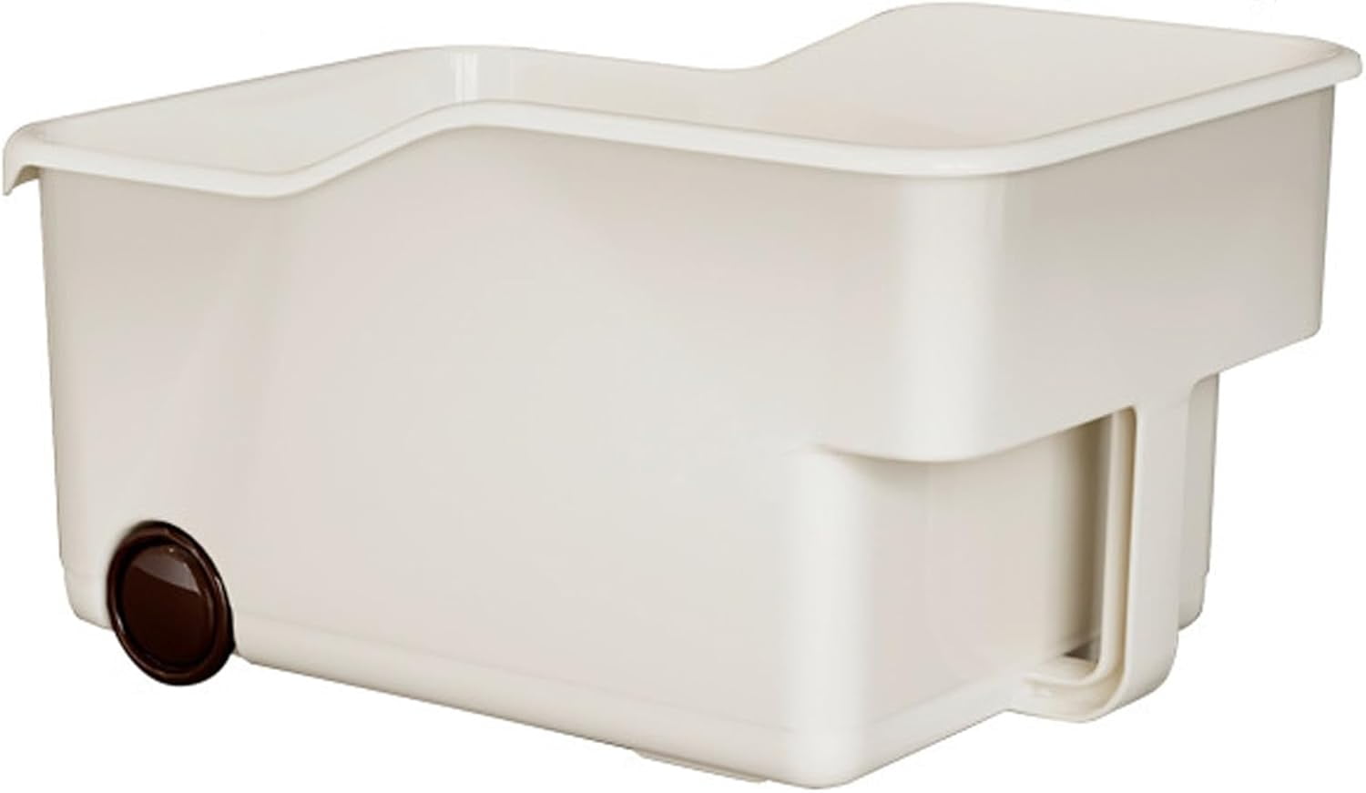 Cabinet Organizer with Wheels PP Plastic Open Storage Bin with Handles ...