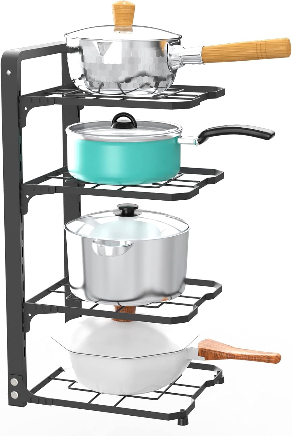 Under Cabinet Pot and Pan Organizer Rack, Heavy Duty Pot Pan Rack with ...