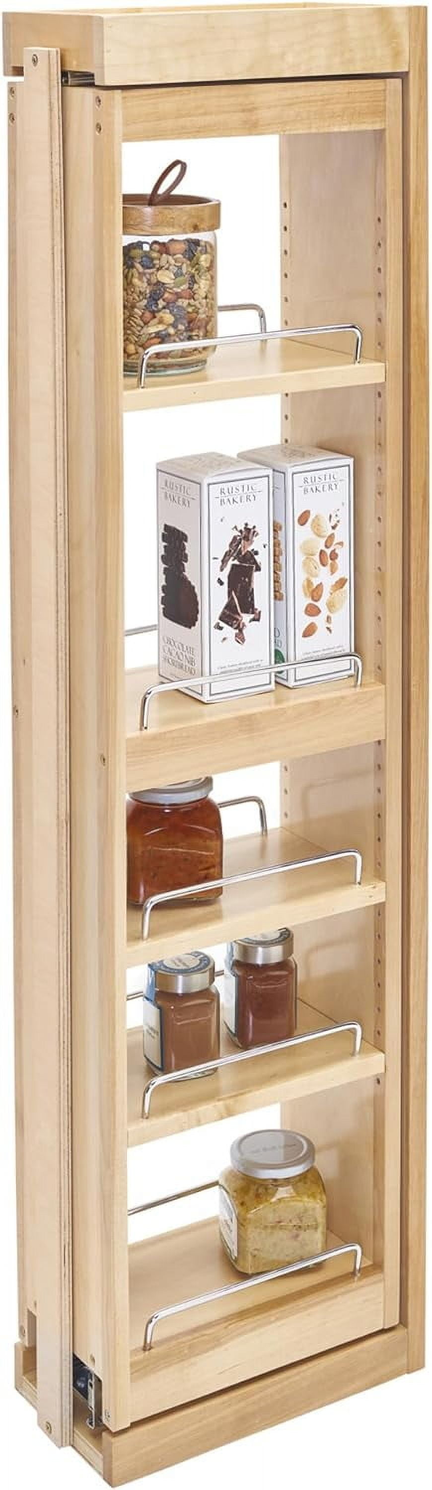 Cabinet Pull Out Wall Filler Wooden Organizer Slide Out Pantry Storage ...