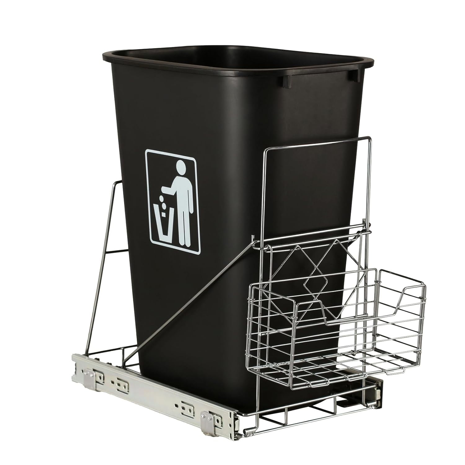 Under Cabinet Pull Out Trash Can, Compatible with Most 7-11 Gallon ...