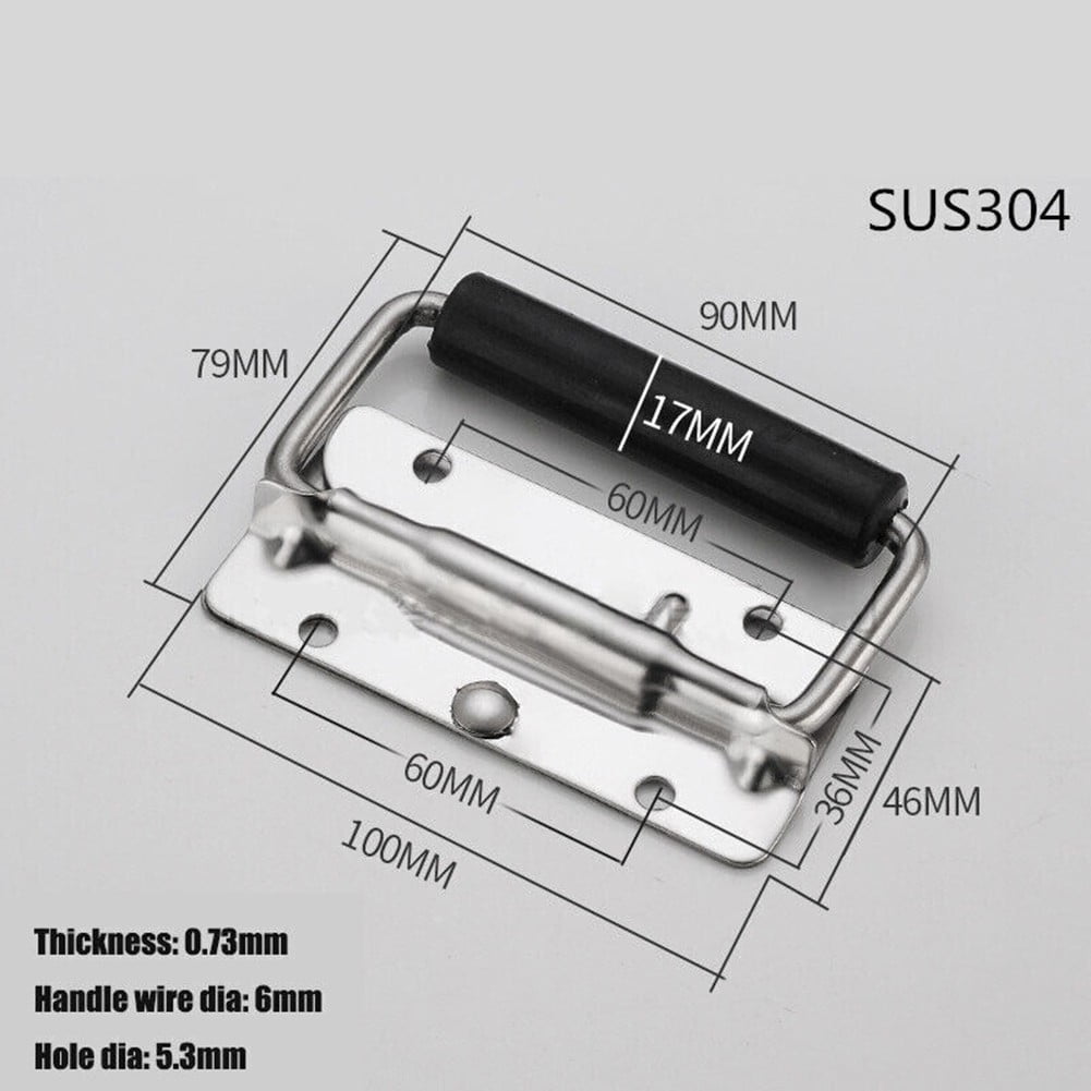 Cabinet Pulls Drawer Knobs Stainless Steel Spring Handle Toolbox Pull ...