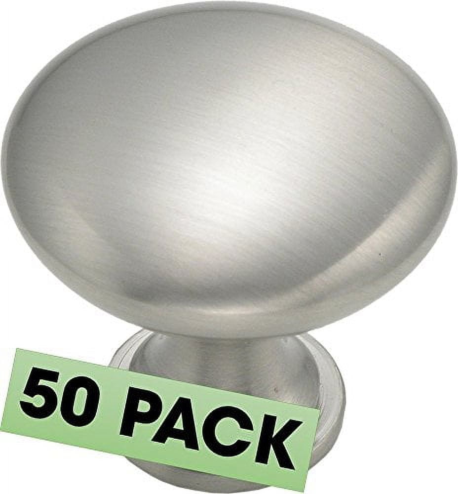 Cabinet Round Knob 1-1/4-inch Diameter 1-1/4-inch Diameter, Satin ...