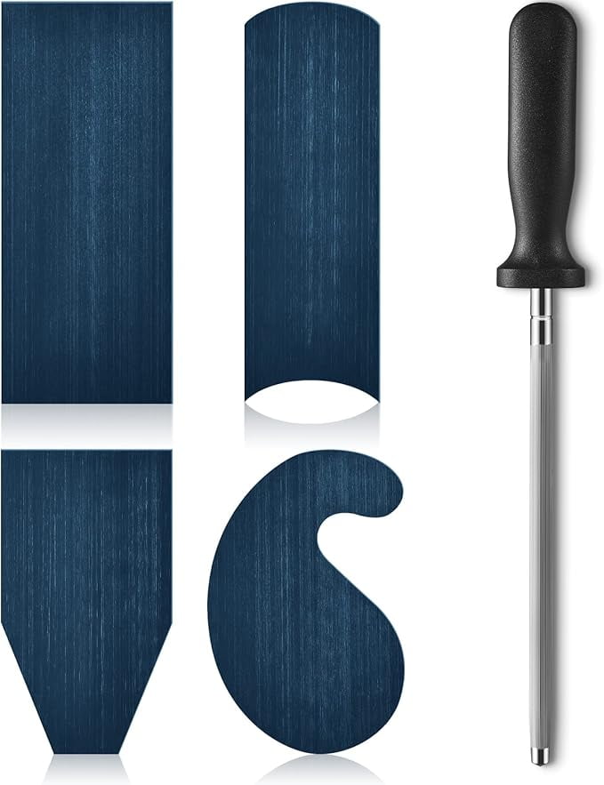 Cabinet Scraper Burnisher with 4 Piece Multi Shaped Scraper Set ...