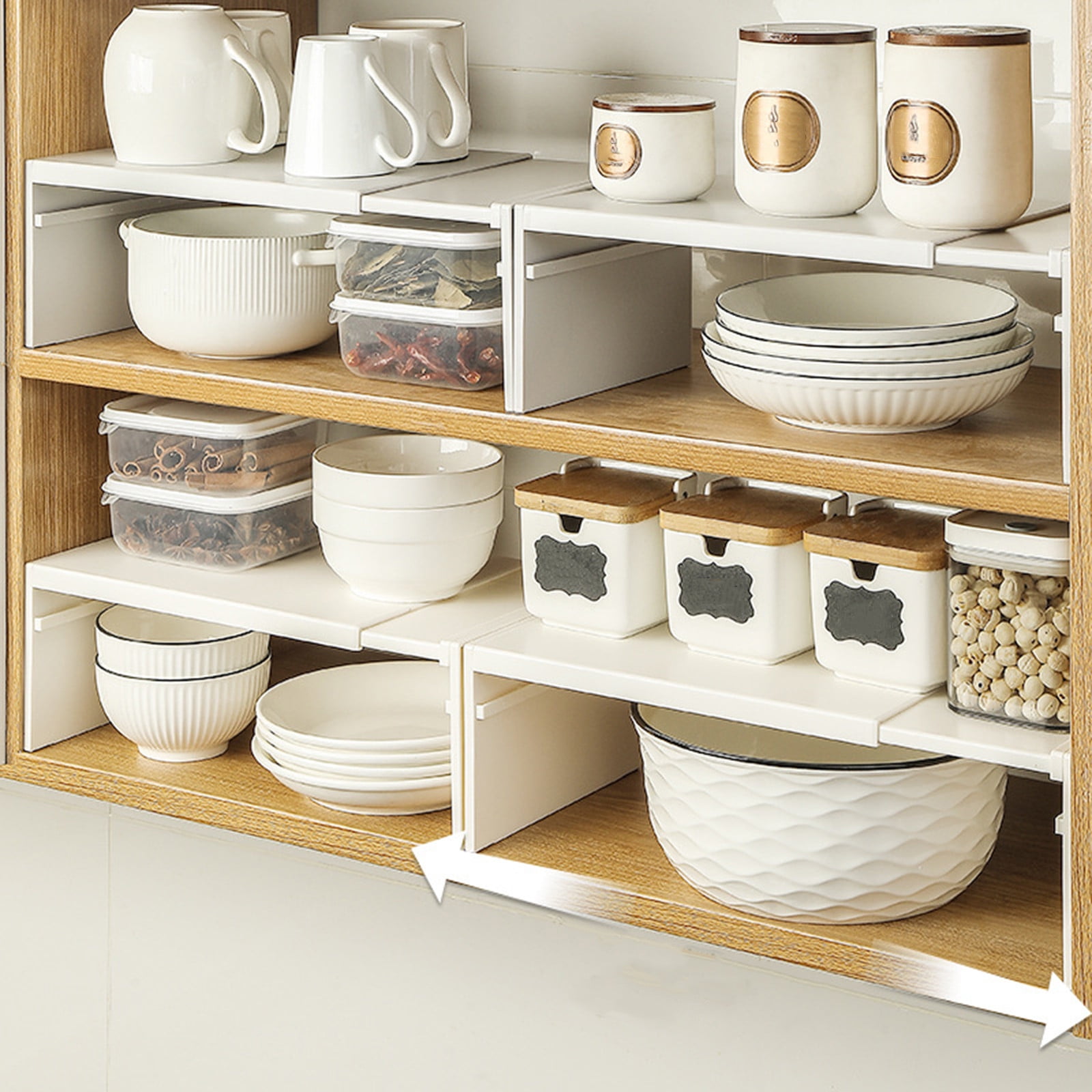 Cabinet Shelf Organizer,11.8" to 21.6" Expandable Shelf Organizer for ...