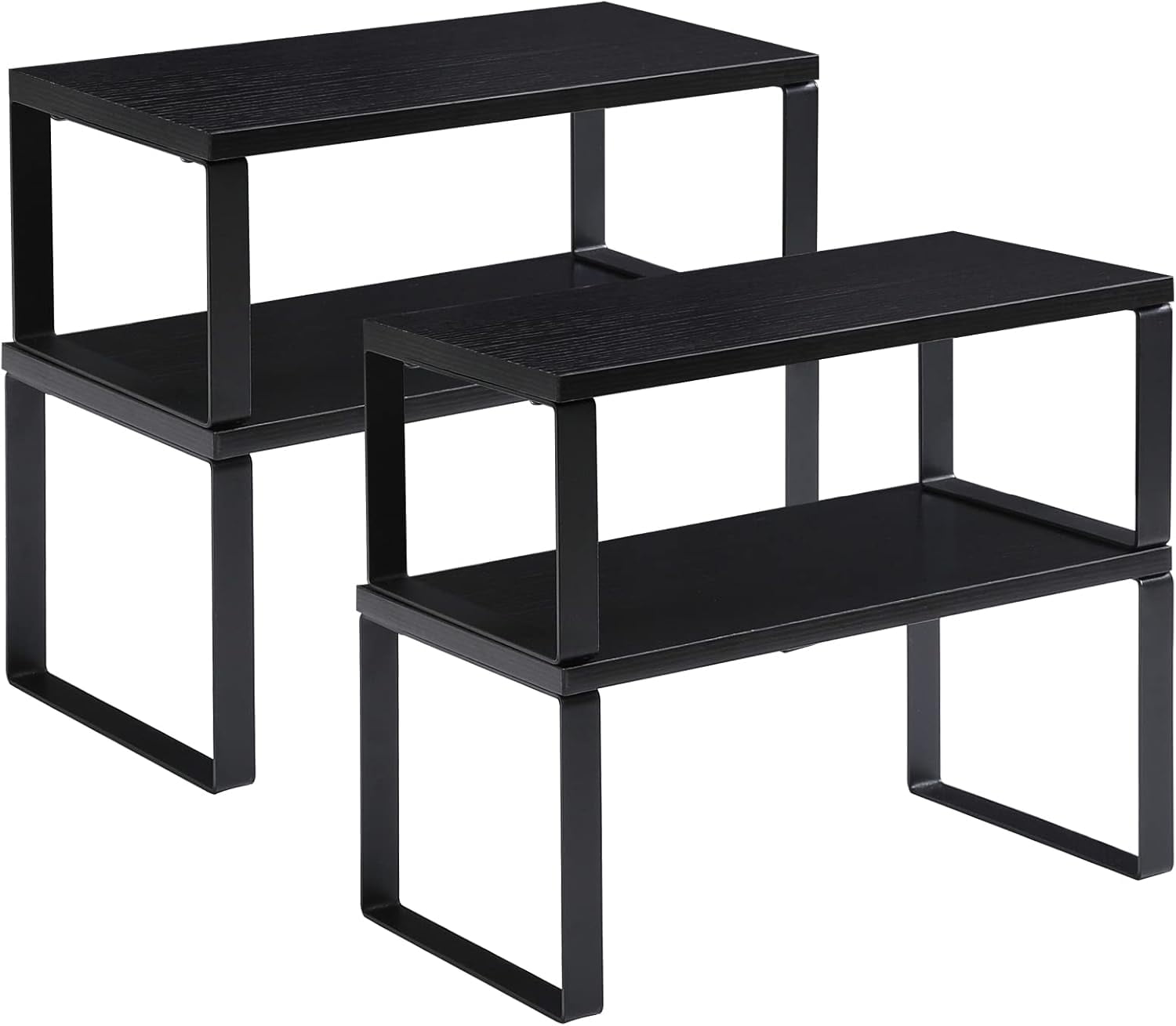 Cabinet Shelf Organizer, Spice Racks Set of 4, Kitchen Counter Shelves ...