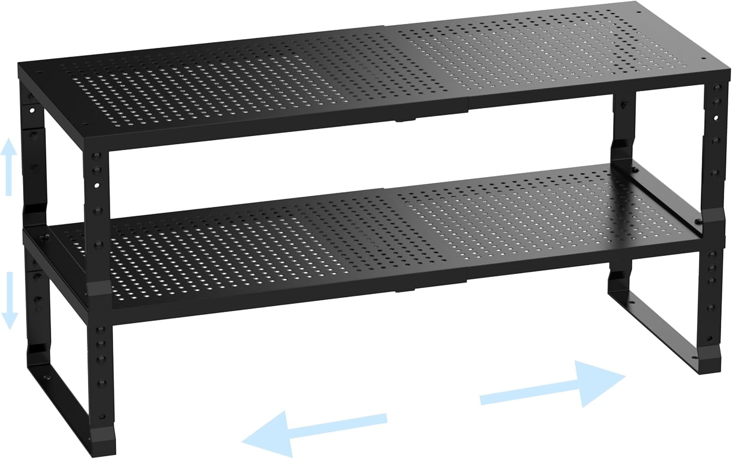 Cabinet Shelf Organizer, Spice Rack, Stackable, Expandable, Rust ...