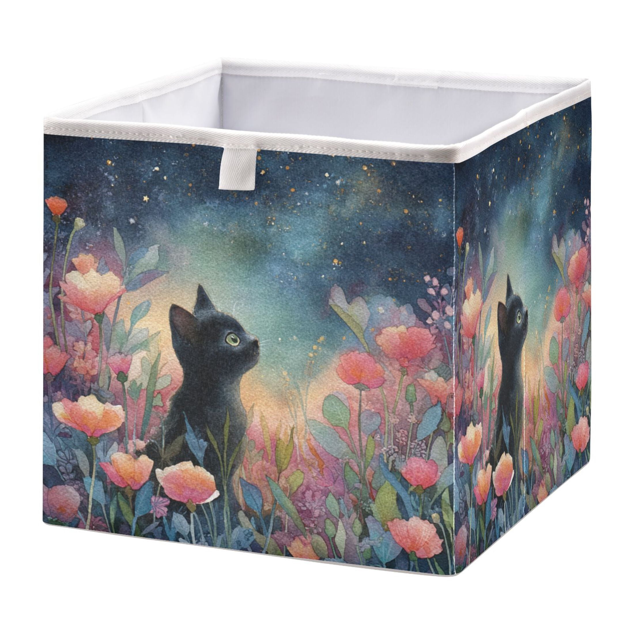 Cabinet Storage Basket 11.02x11.02x11.02 Inches Storage Box Foldable ...