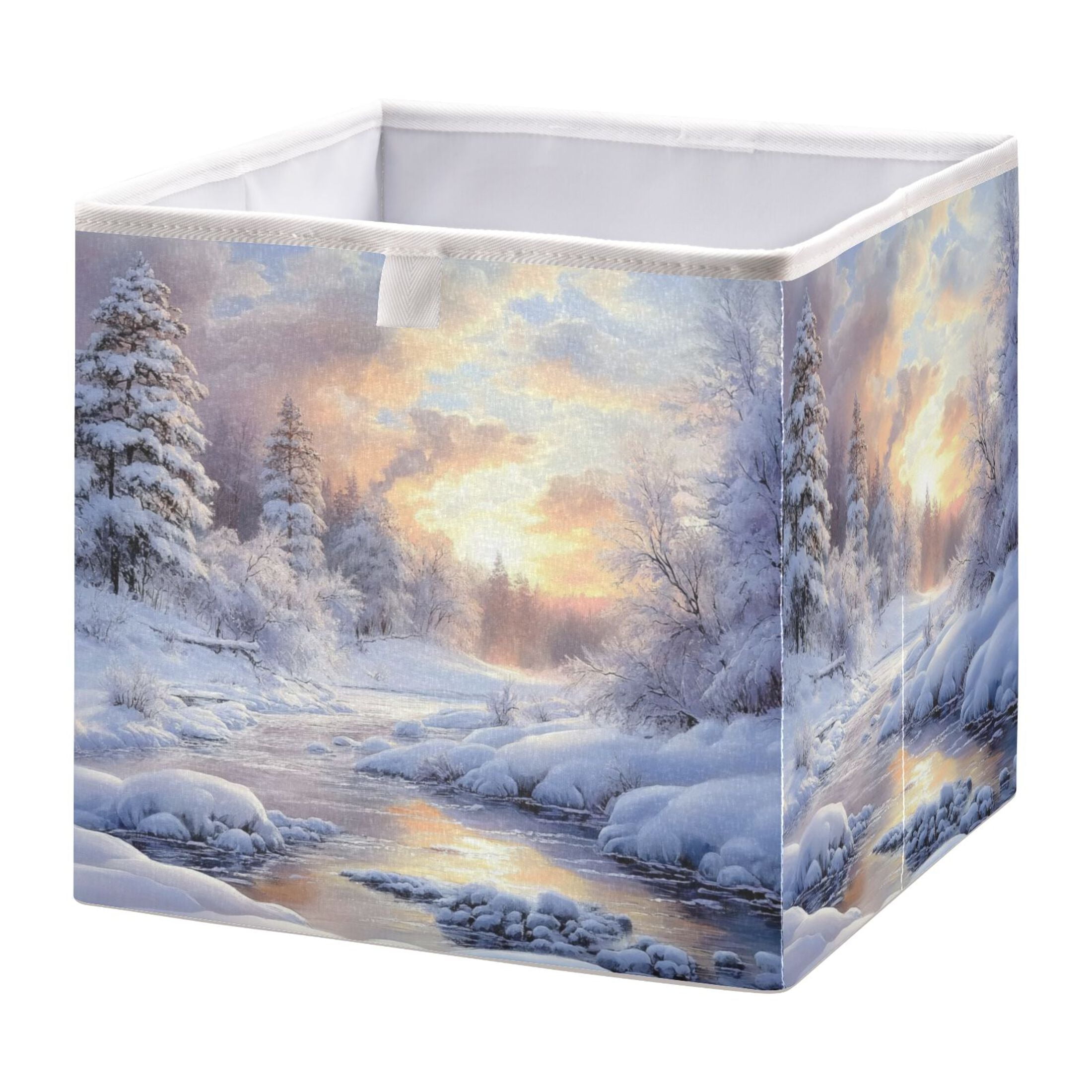 Cabinet Storage Basket 11.02x11.02x11.02 Inches Storage Box Foldable ...
