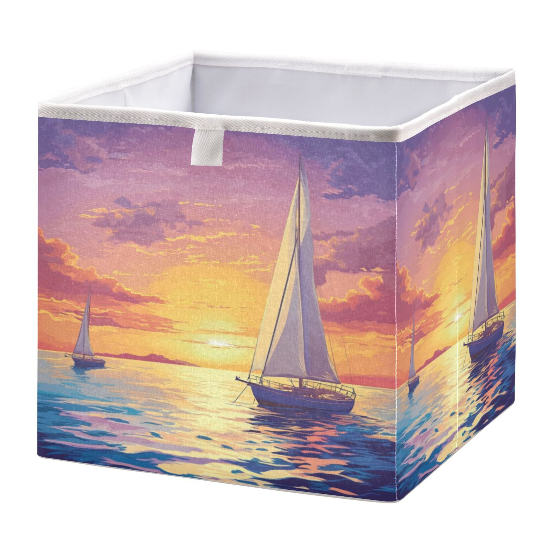 Cabinet Storage Basket 11.02x11.02x11.02 Inches Storage Box Foldable ...