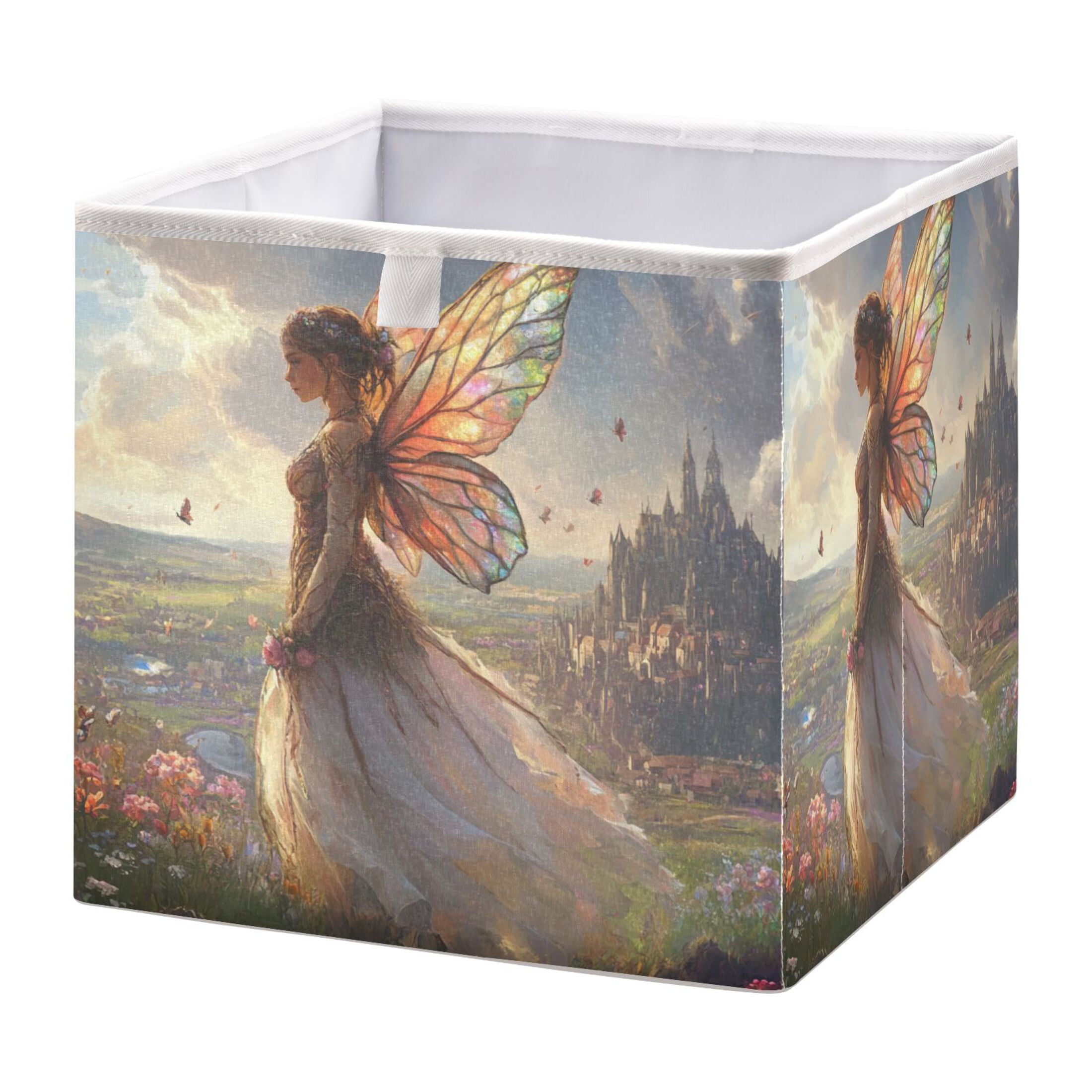 Cabinet Storage Basket 11.02x11.02x11.02 Inches Storage Box Foldable ...