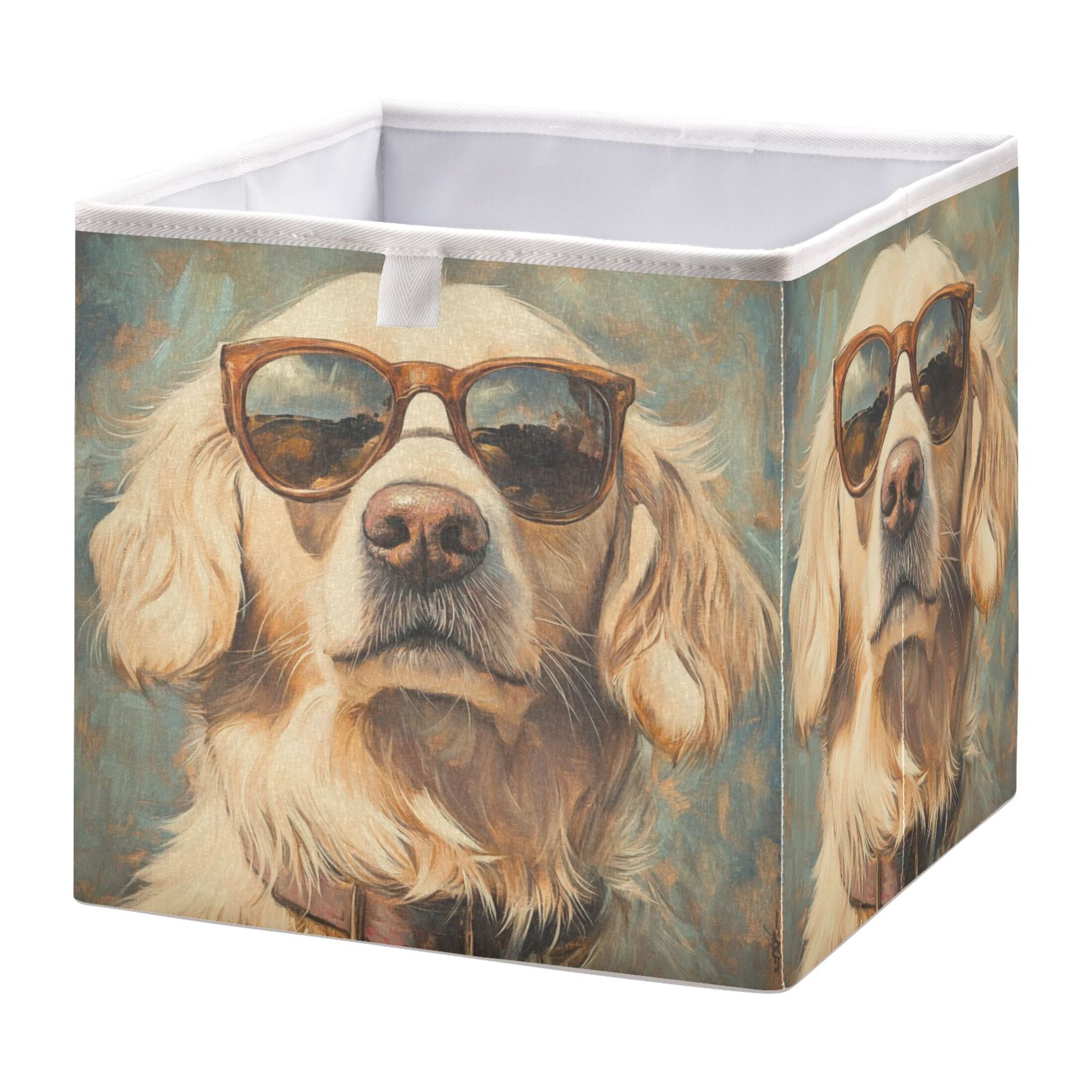 Cabinet Storage Basket 11.02x11.02x11.02 Inches Storage Box Foldable ...